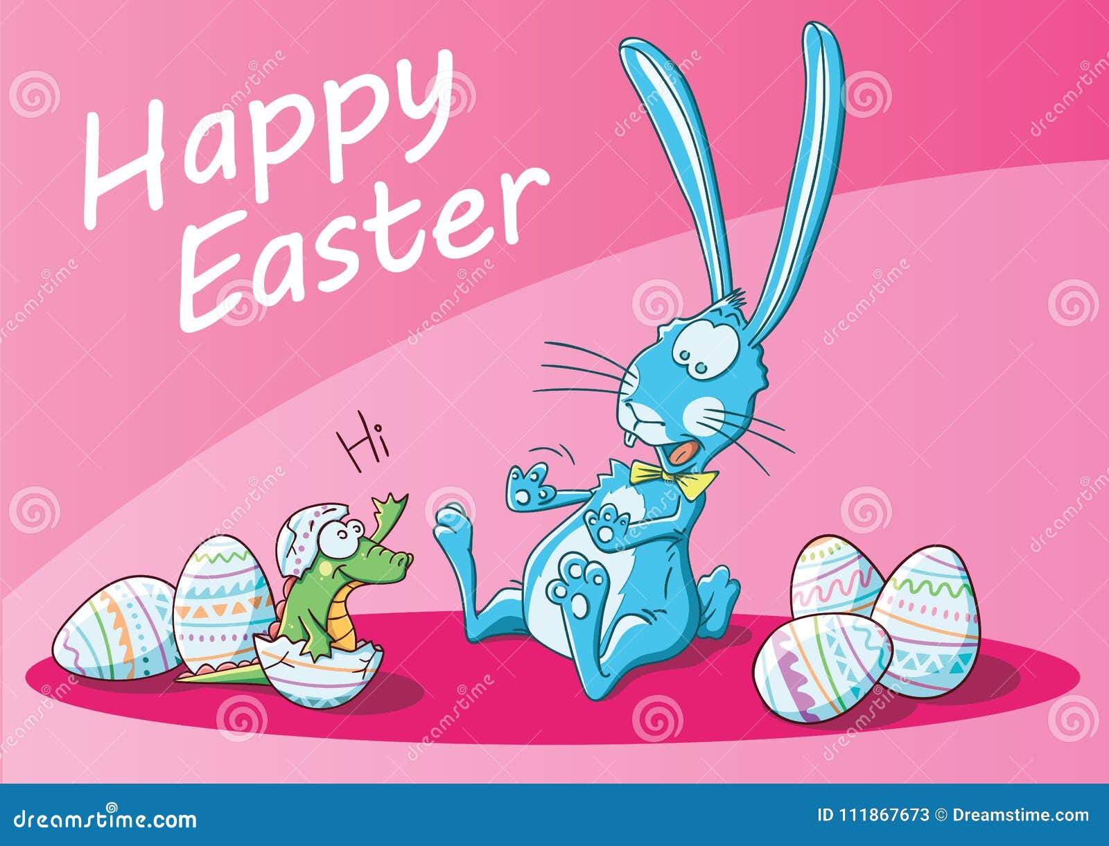 A Bunny Surprise for Easter Stock Illustration - Illustration of draw ...