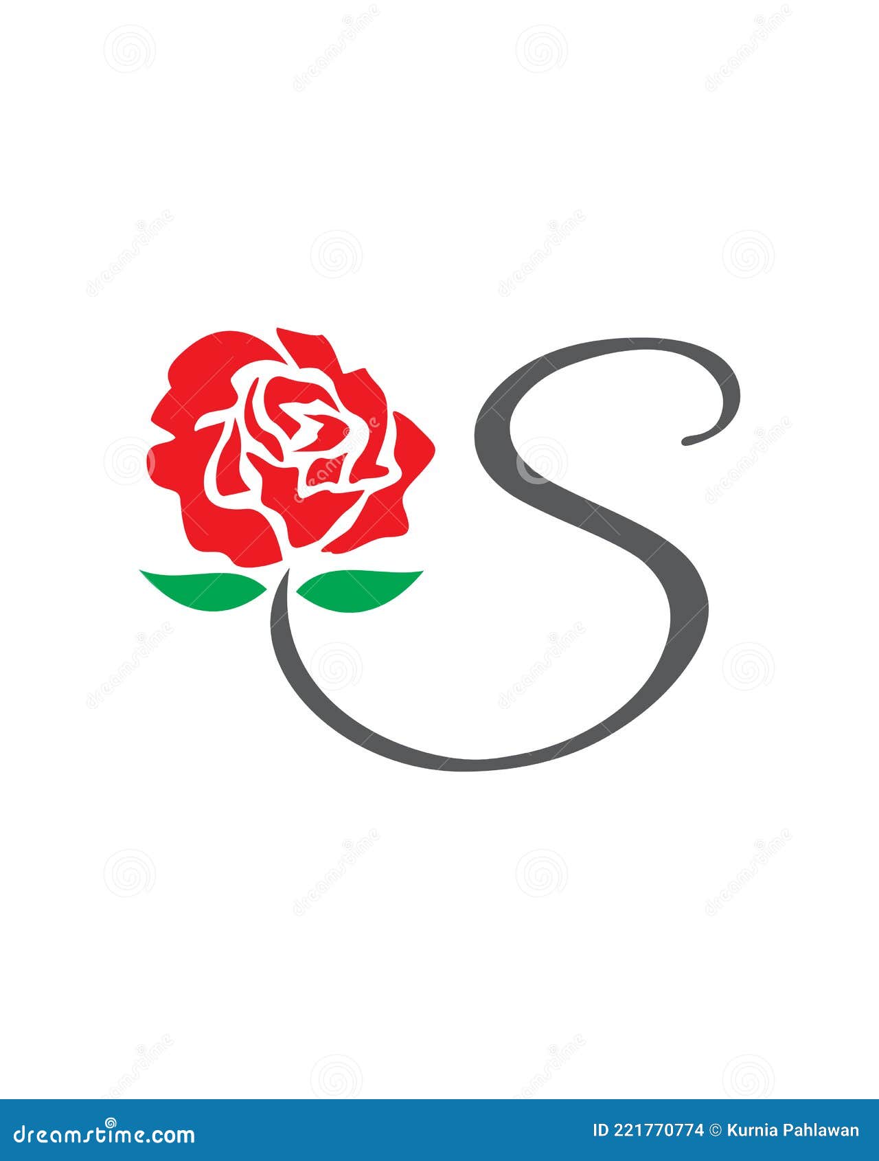 S Initial Rose Logo , Abstract S Rose Logo Editorial Stock Image ...