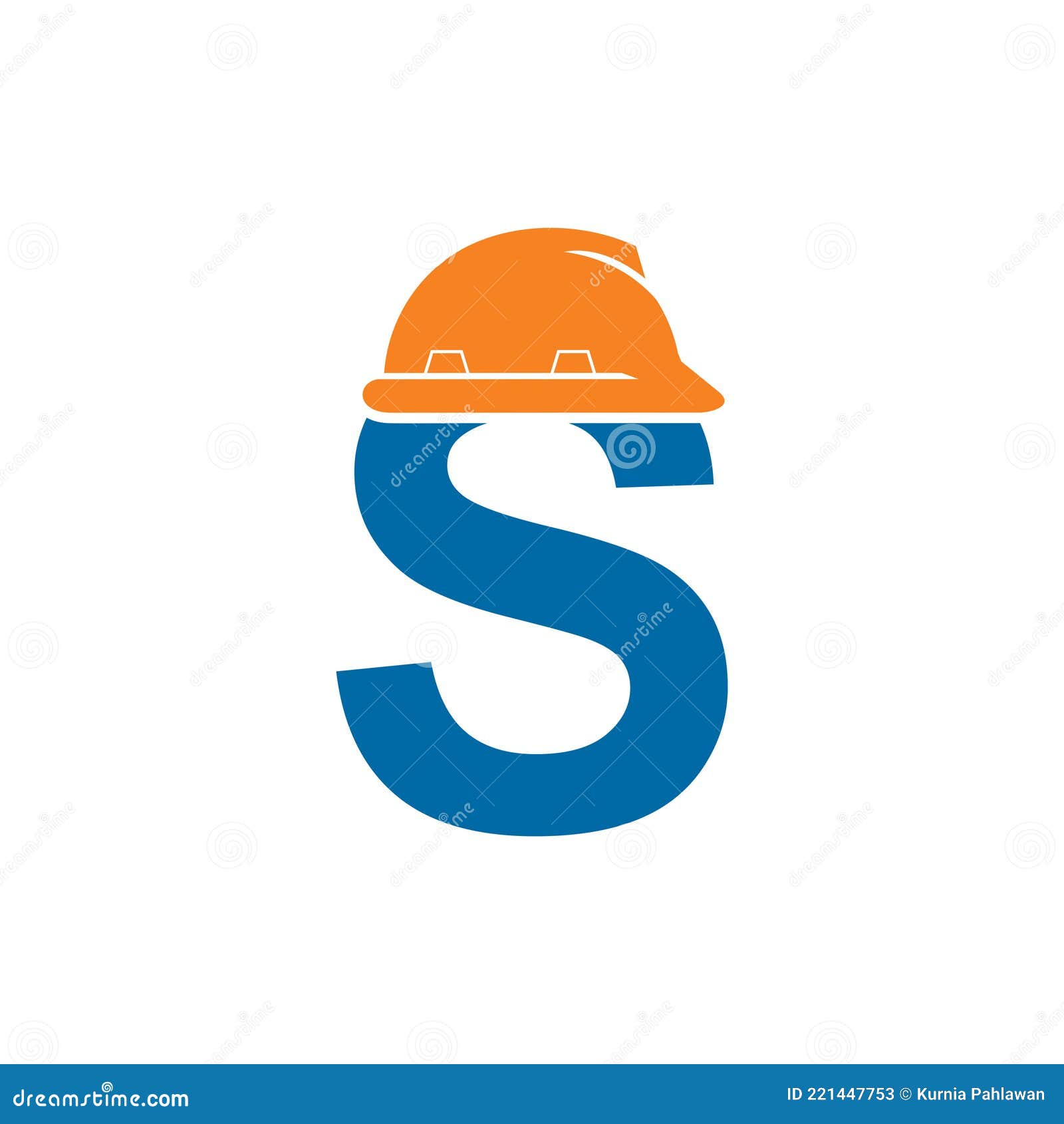 S Initial Work Helmet Logo , Work Helmet Logo Stock Vector ...