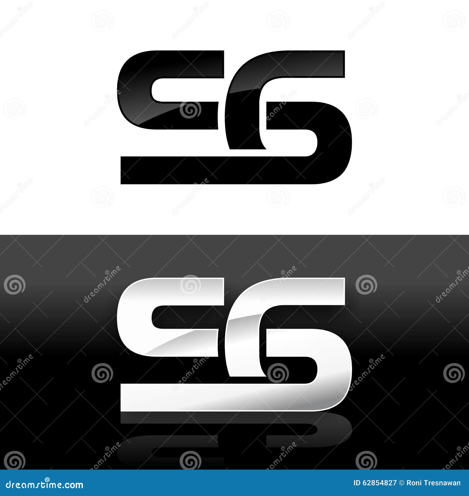S6 Initiales Logo Design Template Illustration de Vecteur ...