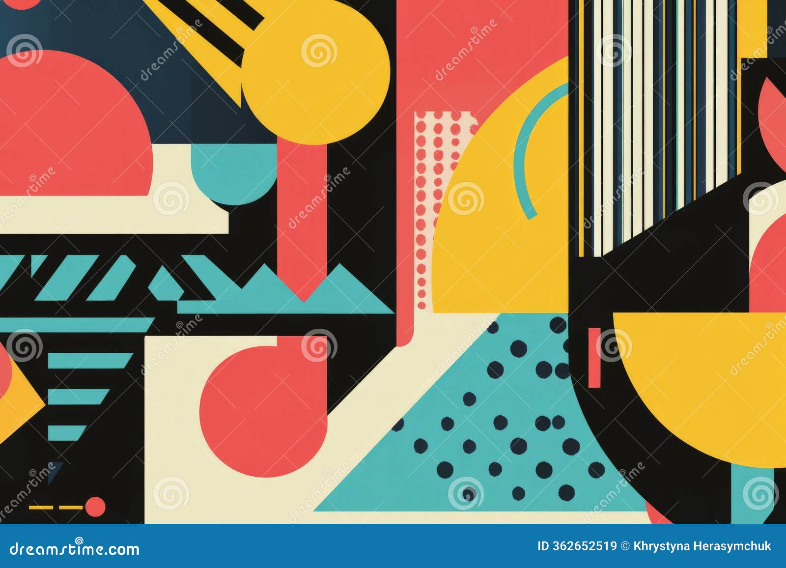 A 90s Inspired Abstract Wallpaper with Oversized Geometric Shapes, Neon ...