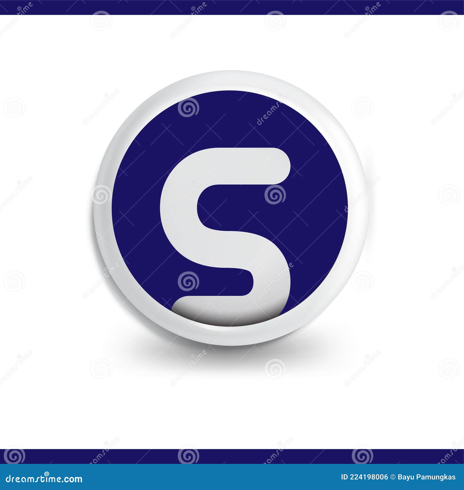 S Letter in Circle Icon Logo Element. Letter Logo Template Stock Vector ...