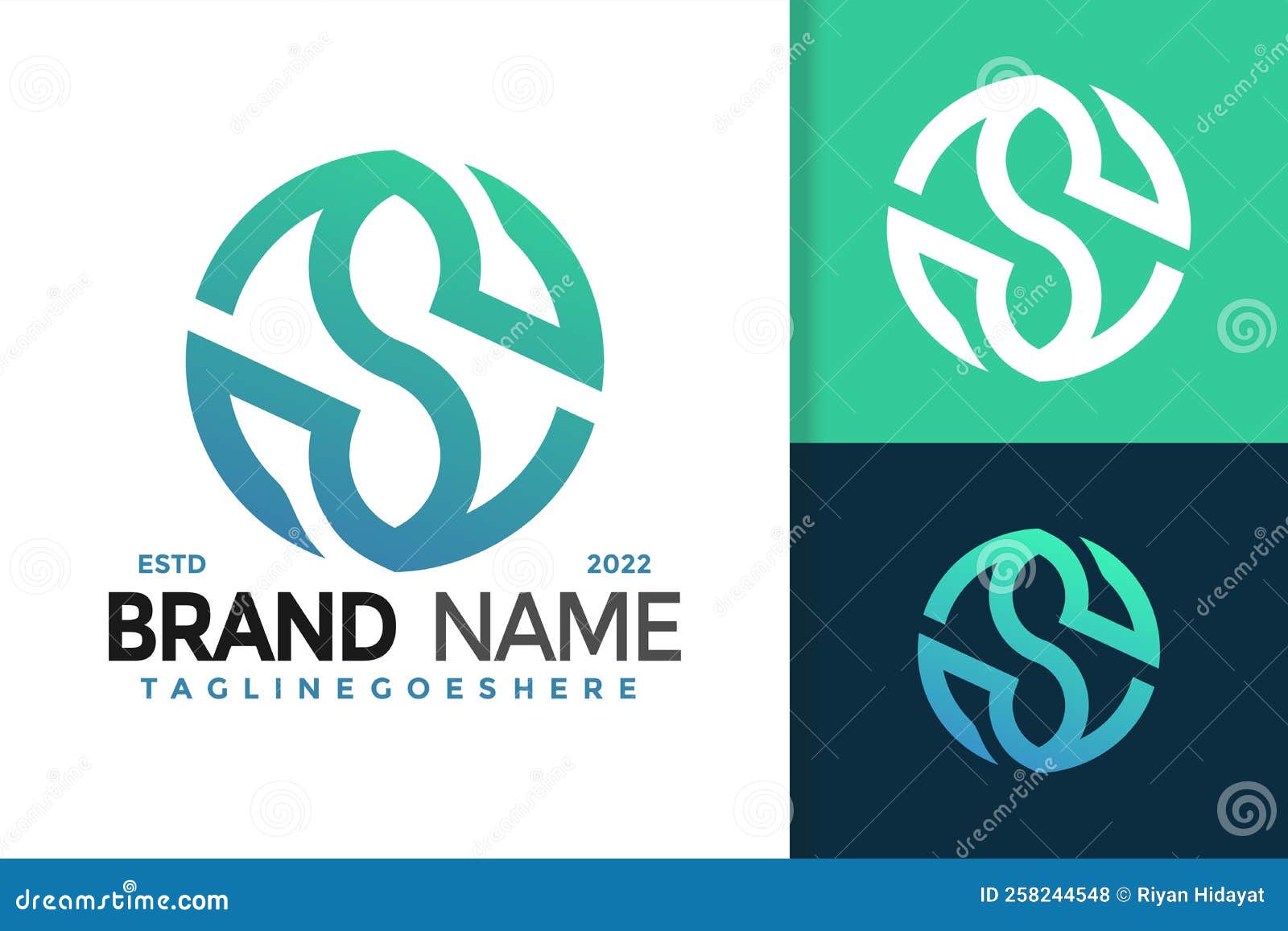 S Letter Circle Leaf Logo Design, Brand Identity Logos Vector, Modern ...