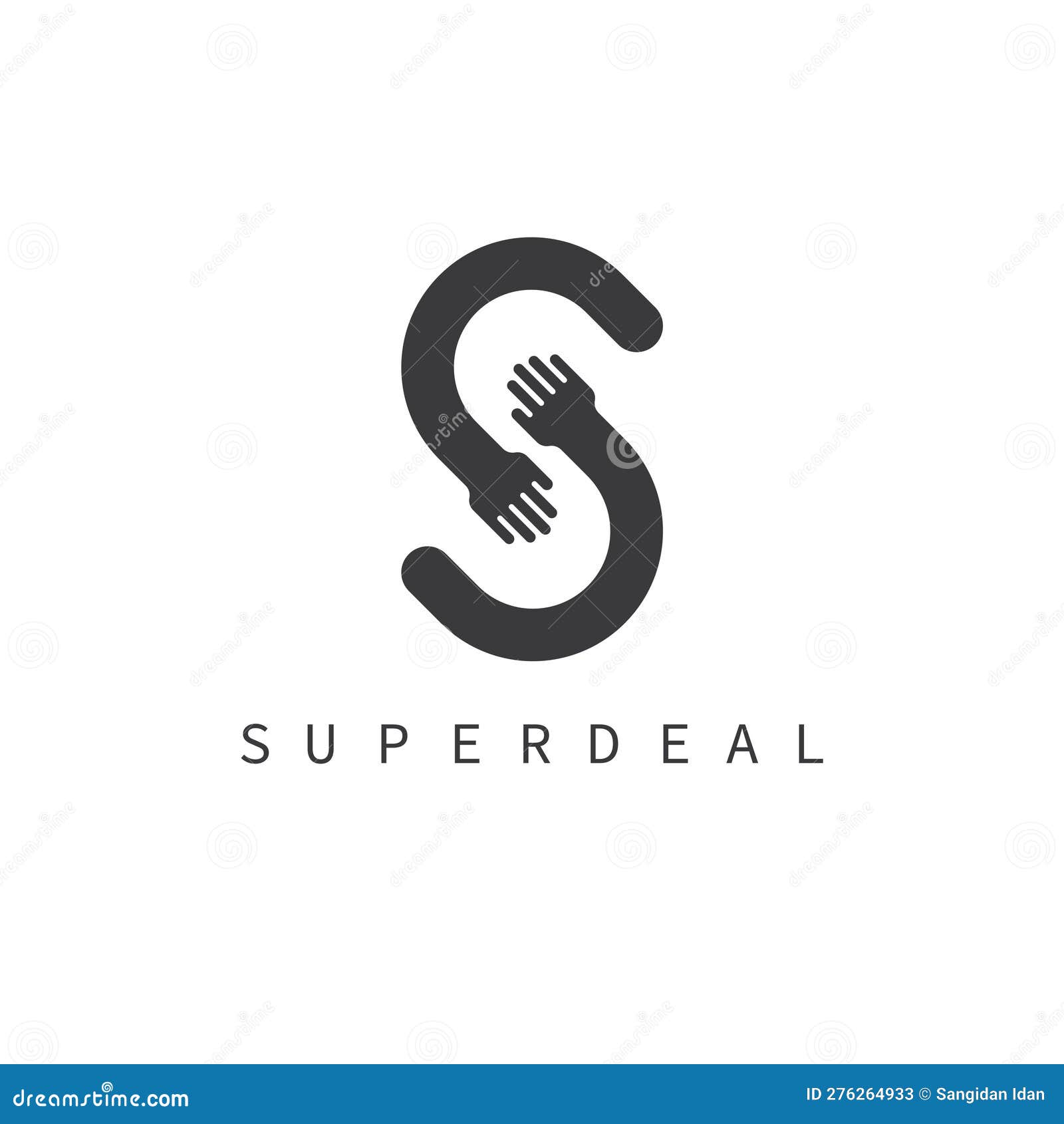 S Letter Hand Shaking Icon Vector Concept Design Template Stock Vector ...