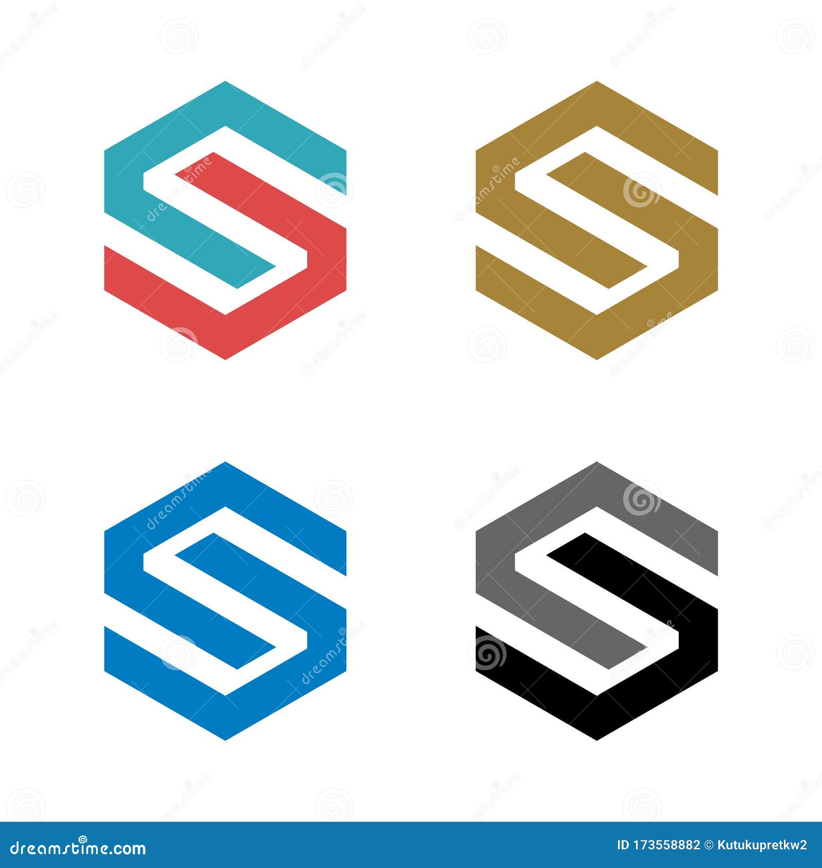 S Letter Hexagon Shape Logo Template Illustration Design. Vector EPS 10 ...