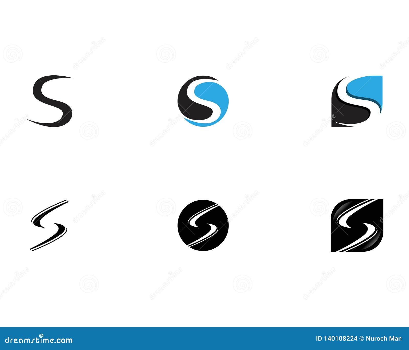 S Letter logo black stock vector. Illustration of center - 140108224