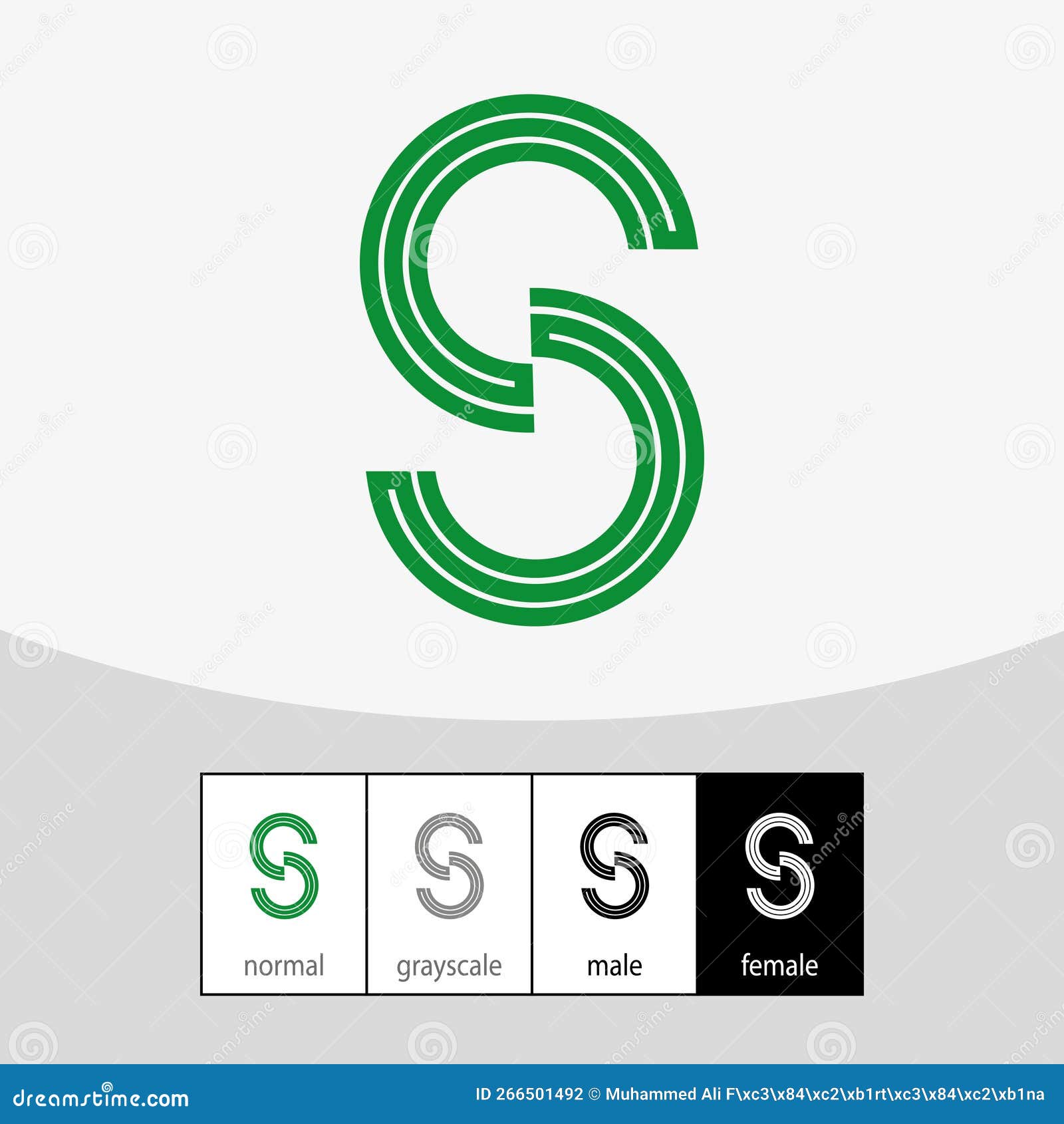 S Letter Logo. Circle and Green Stock Vector - Illustration of logotype ...