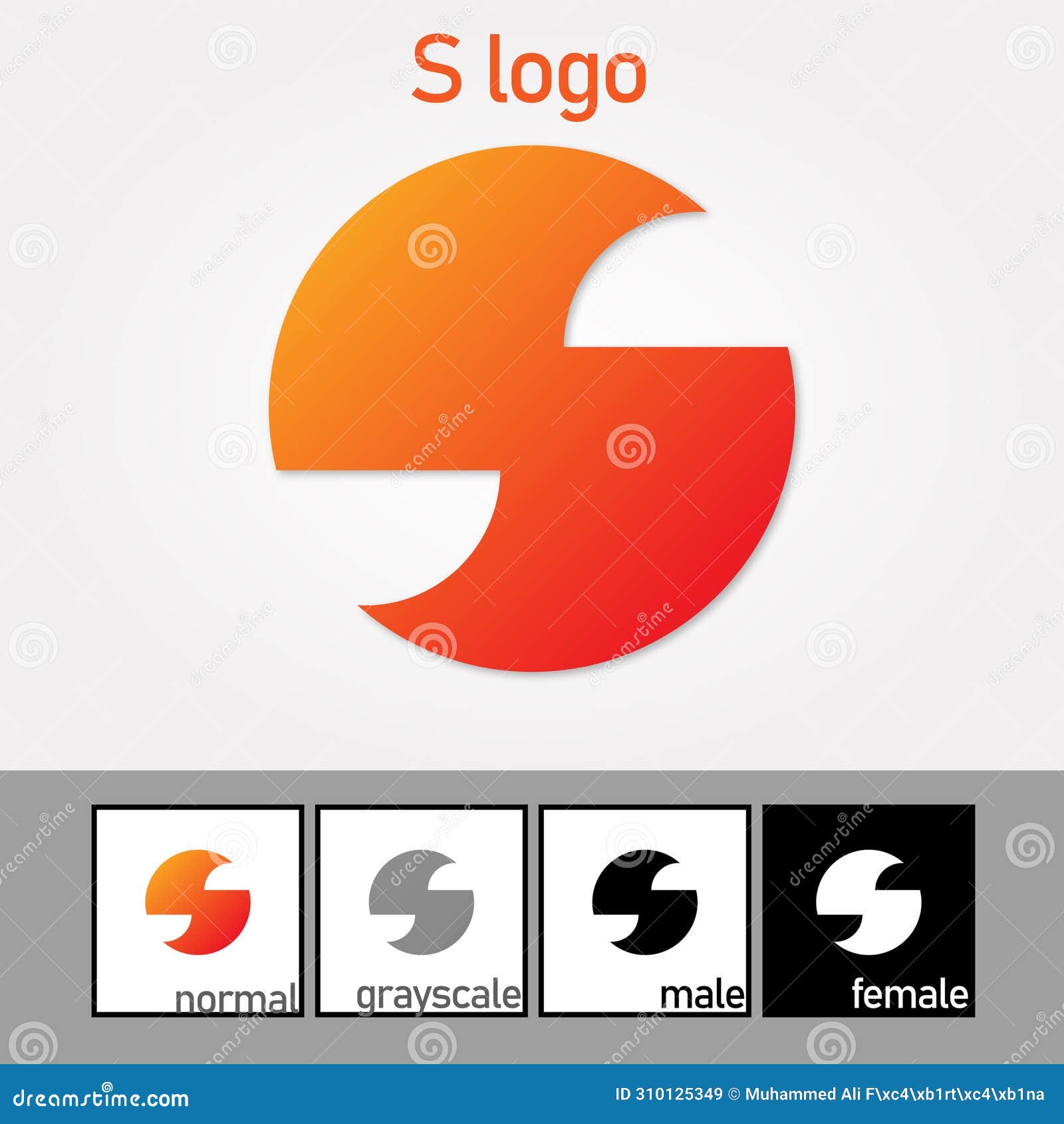 S Letter Logo. Orange Color Stock Vector - Illustration of orange ...