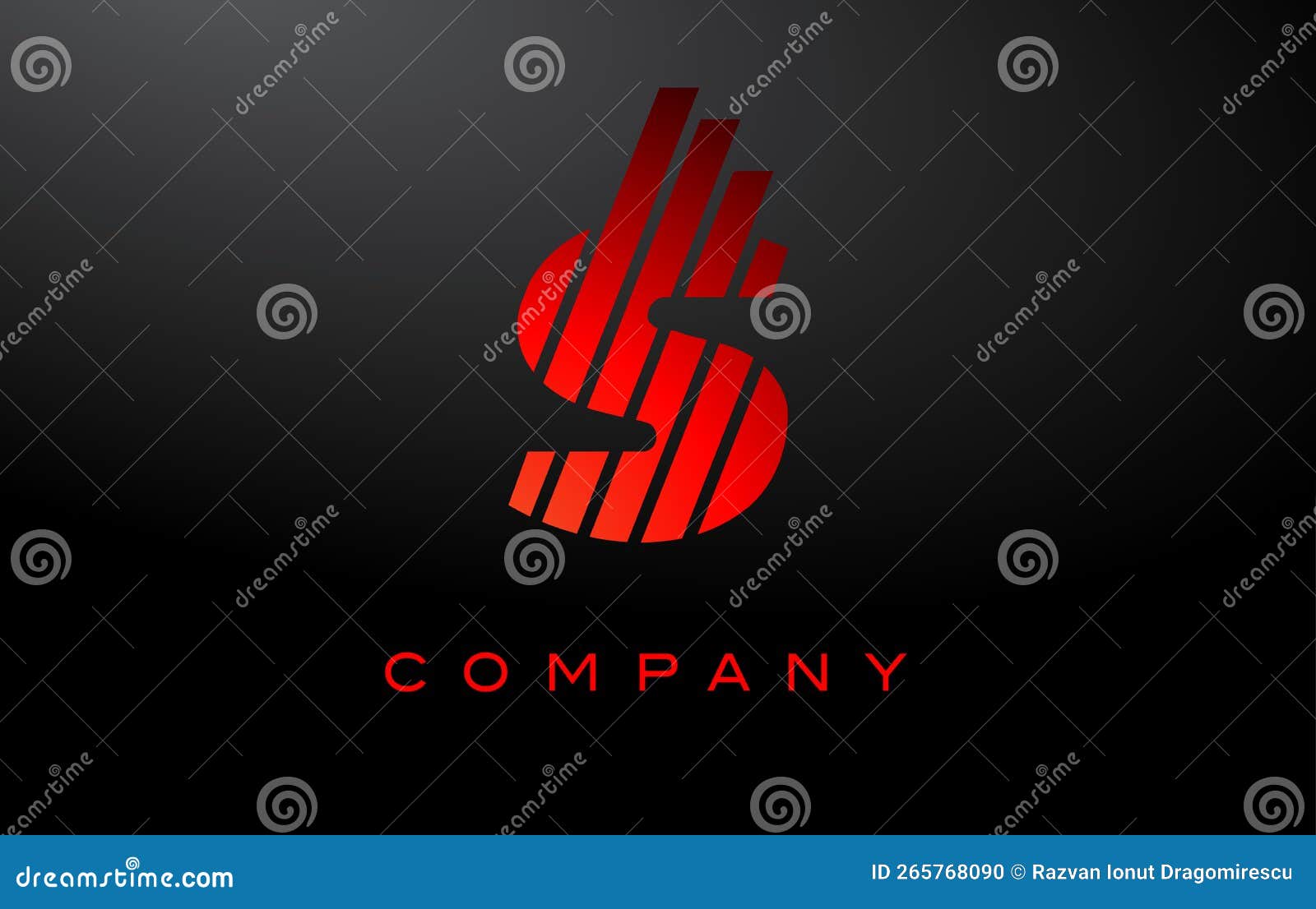 S Letter Logo with Red Lines Design Vector. Red Letter Icon ...