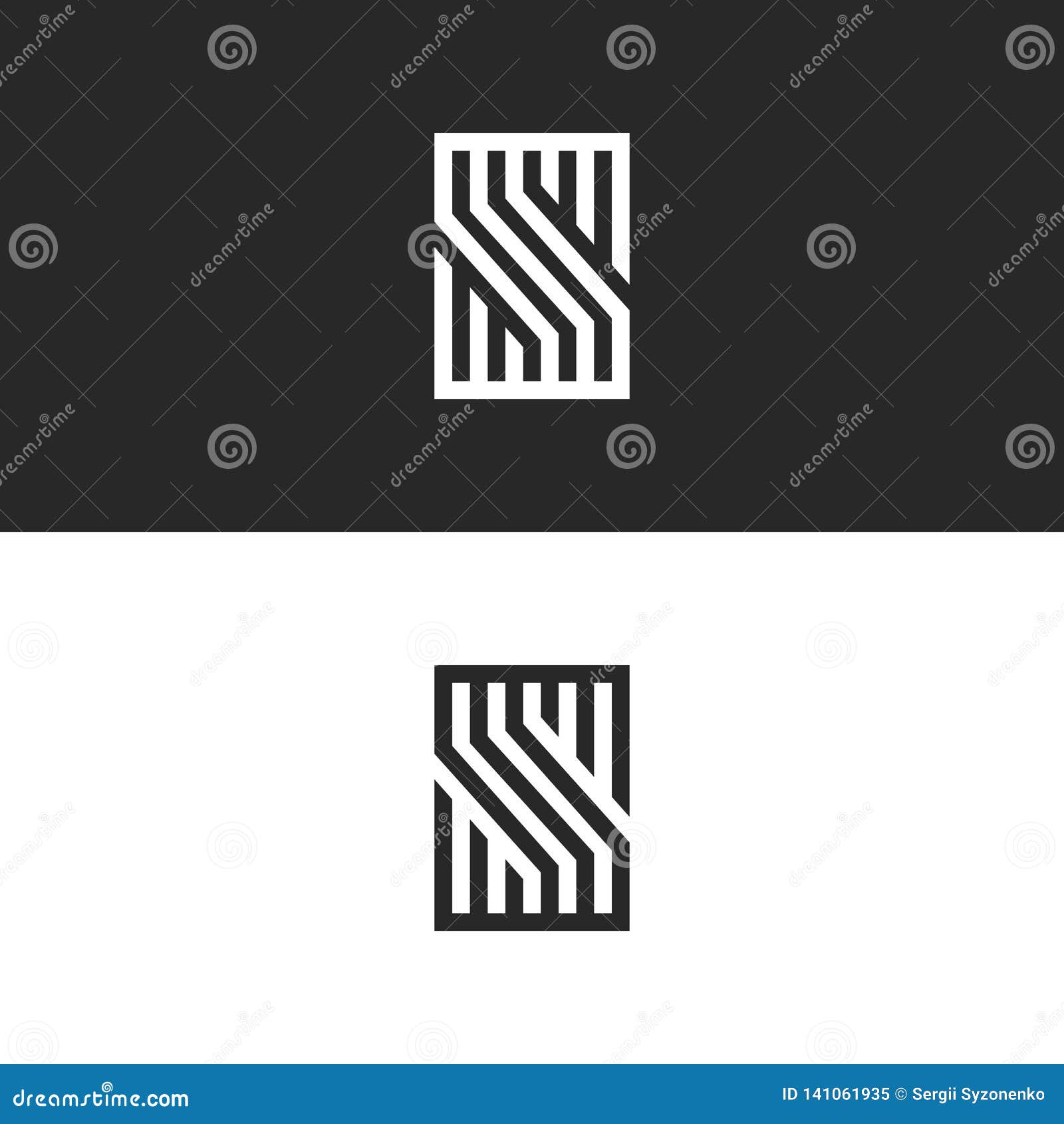 S Letter Monogram, Initial Identity Logo or Gothic Symbol, Linear ... S Letter Monogram, Initial Identity Logo or Gothic Symbol, Linear ...