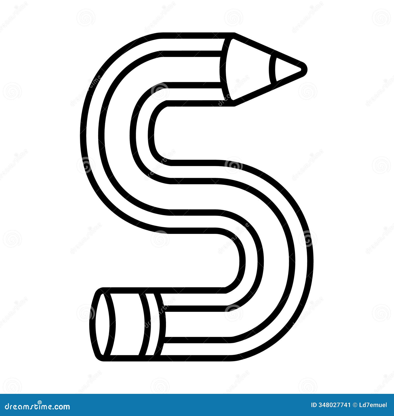 R Letter Pencil Drawing Vector Icon Cartoon | CartoonDealer.com #346272369