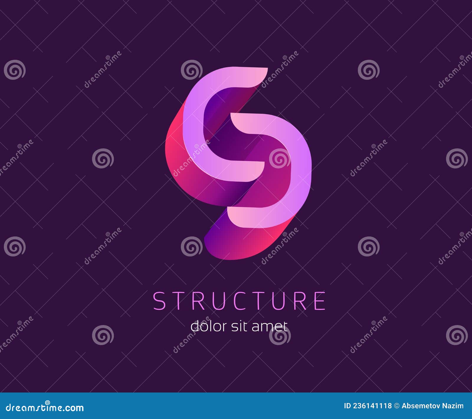 S Letter Shape Logo Design Template Stock Vector - Illustration of ...