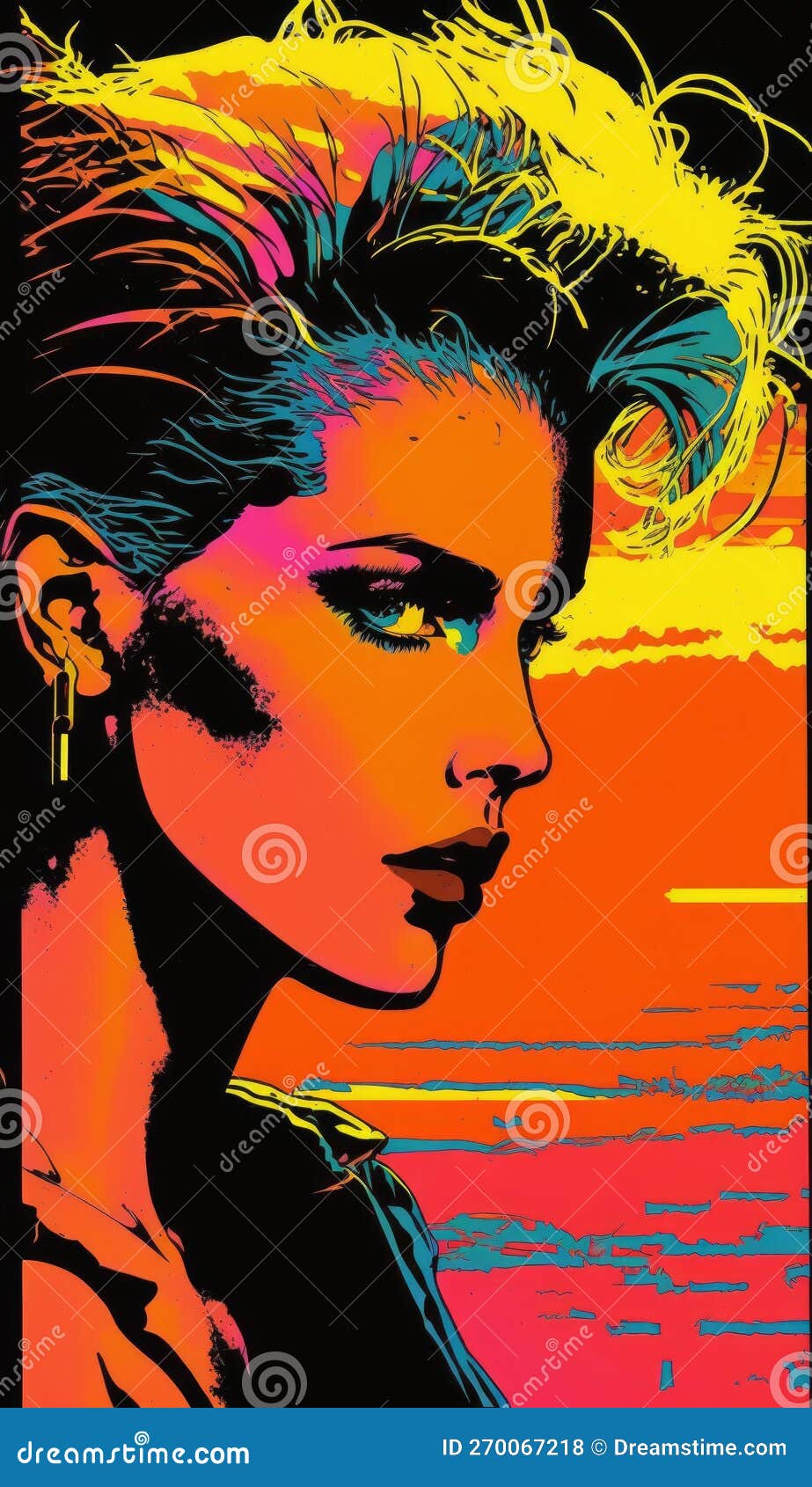 1980s Liquid Nirvana Avant-garde Punk Image Generative AI Stock ...