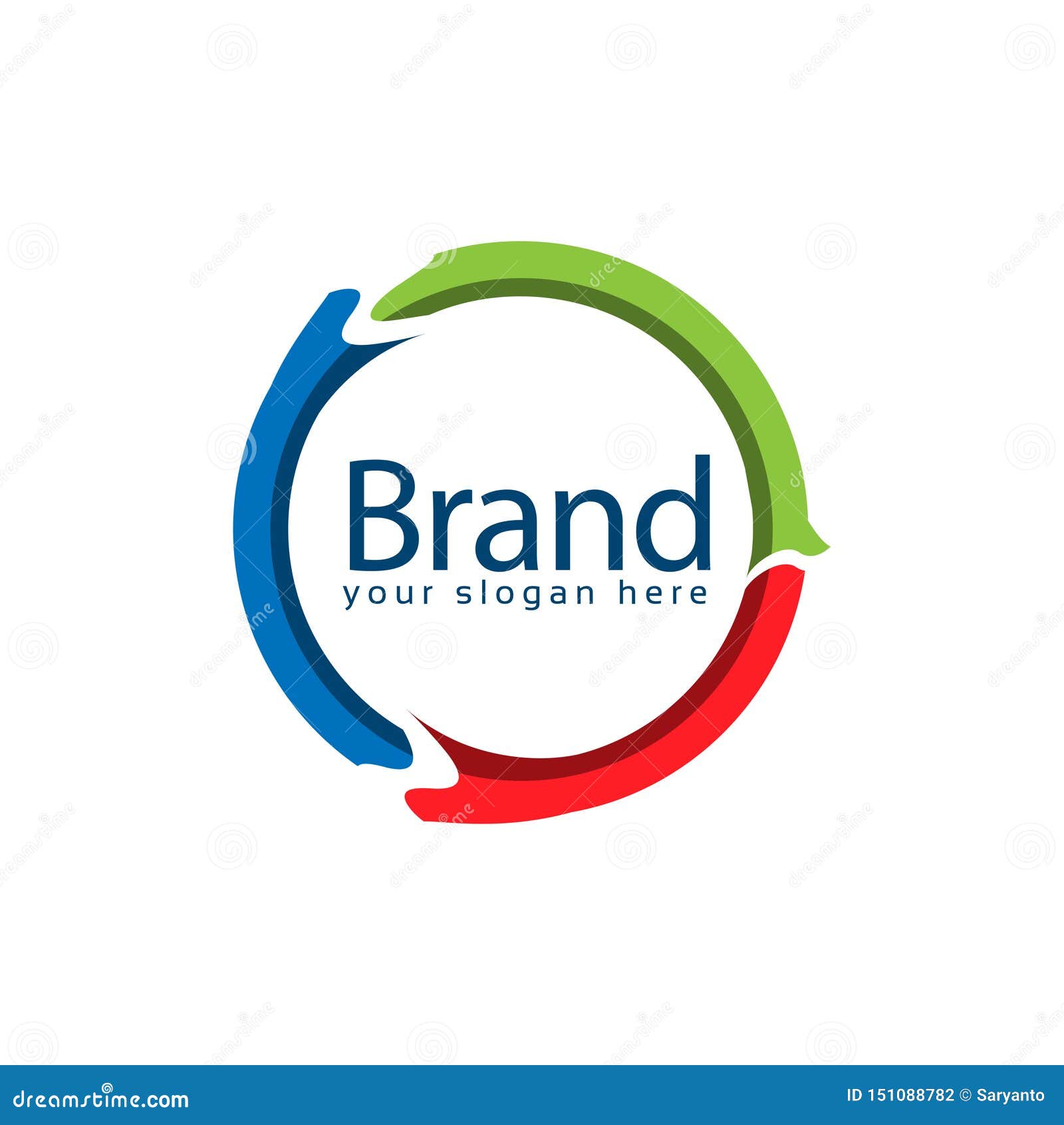 Abstract Green, Red and Blue Circle, Technology Logo. Stock Vector ...