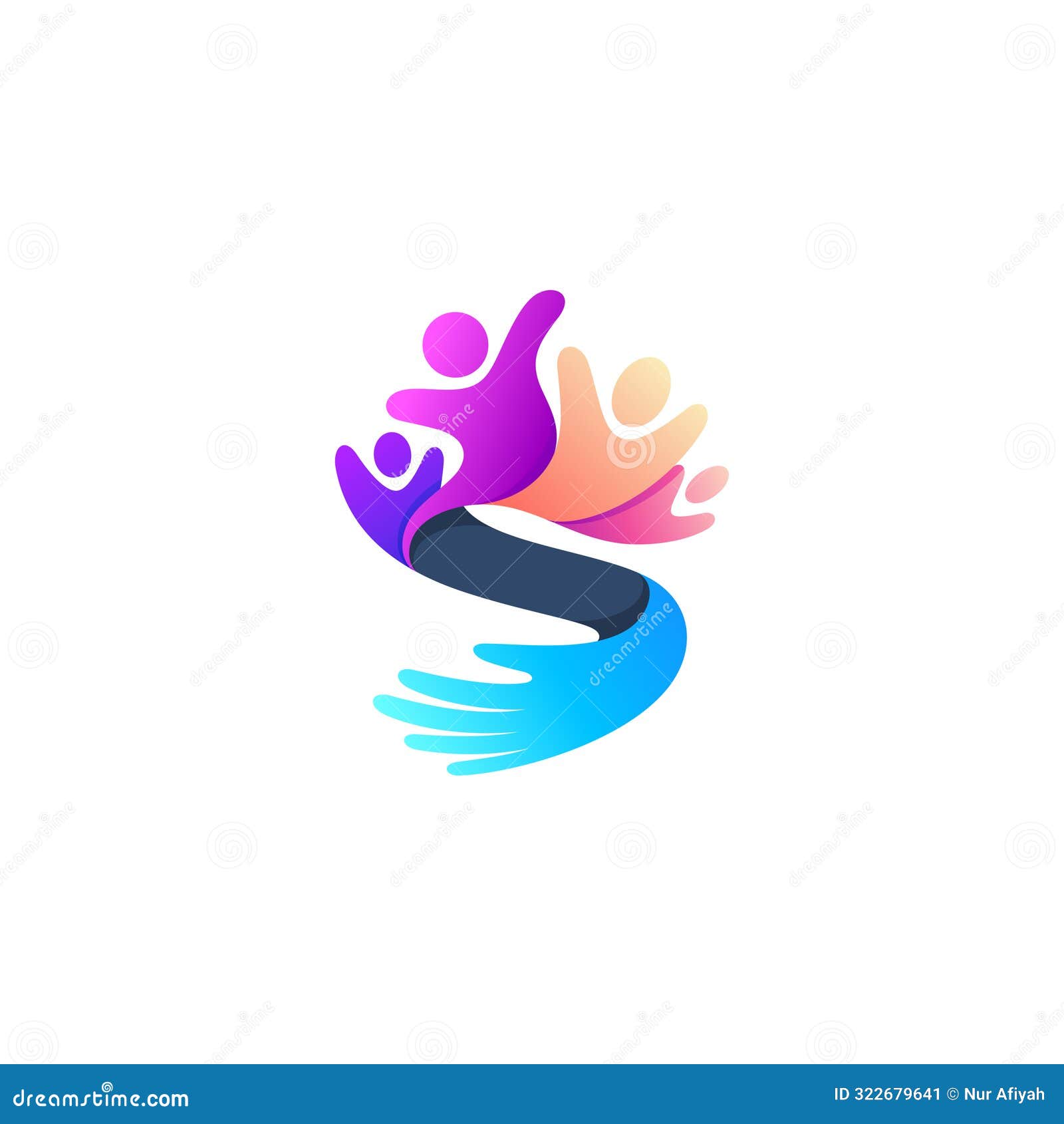 S Logo with People Care Design Community, Unity Logos Stock Vector ...