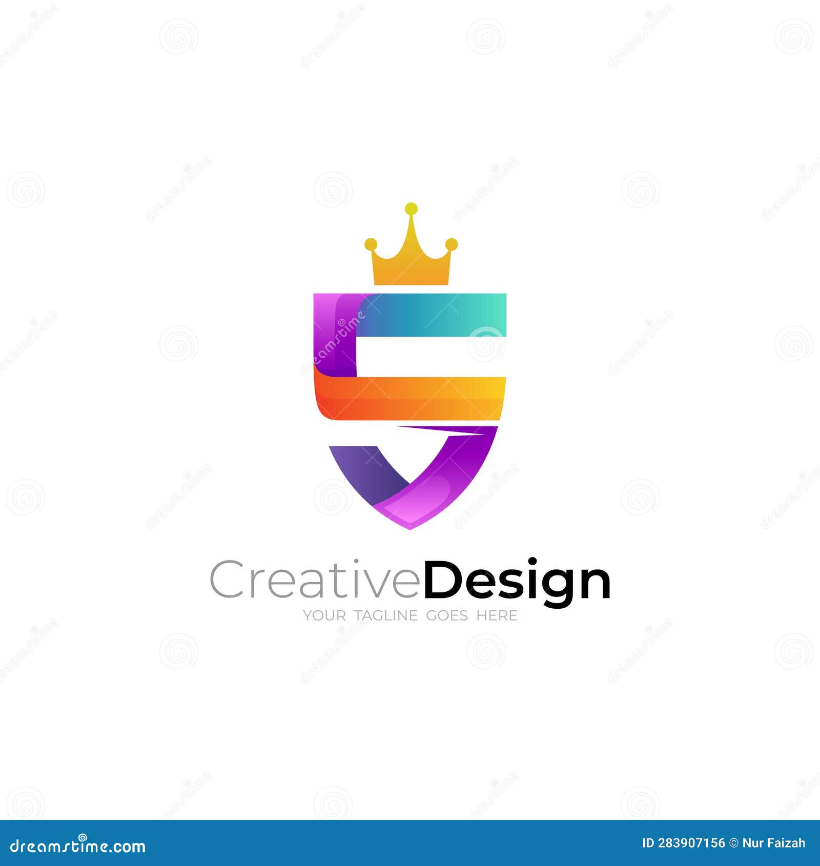S Logo and Shield Design Combination, Crown Design Stock Vector ...