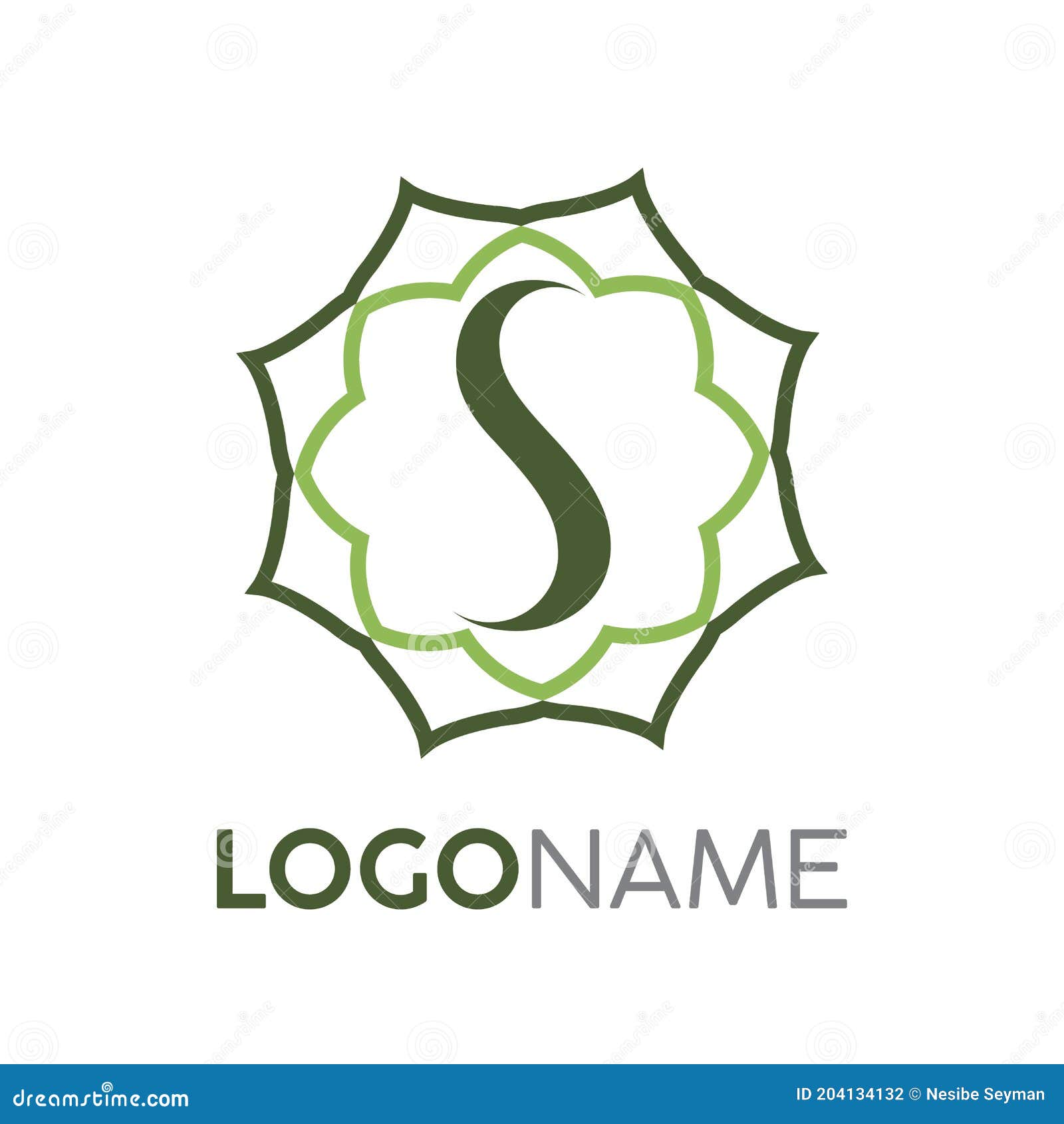 S, Logo Template, Illustration, White Background Stock Vector ...