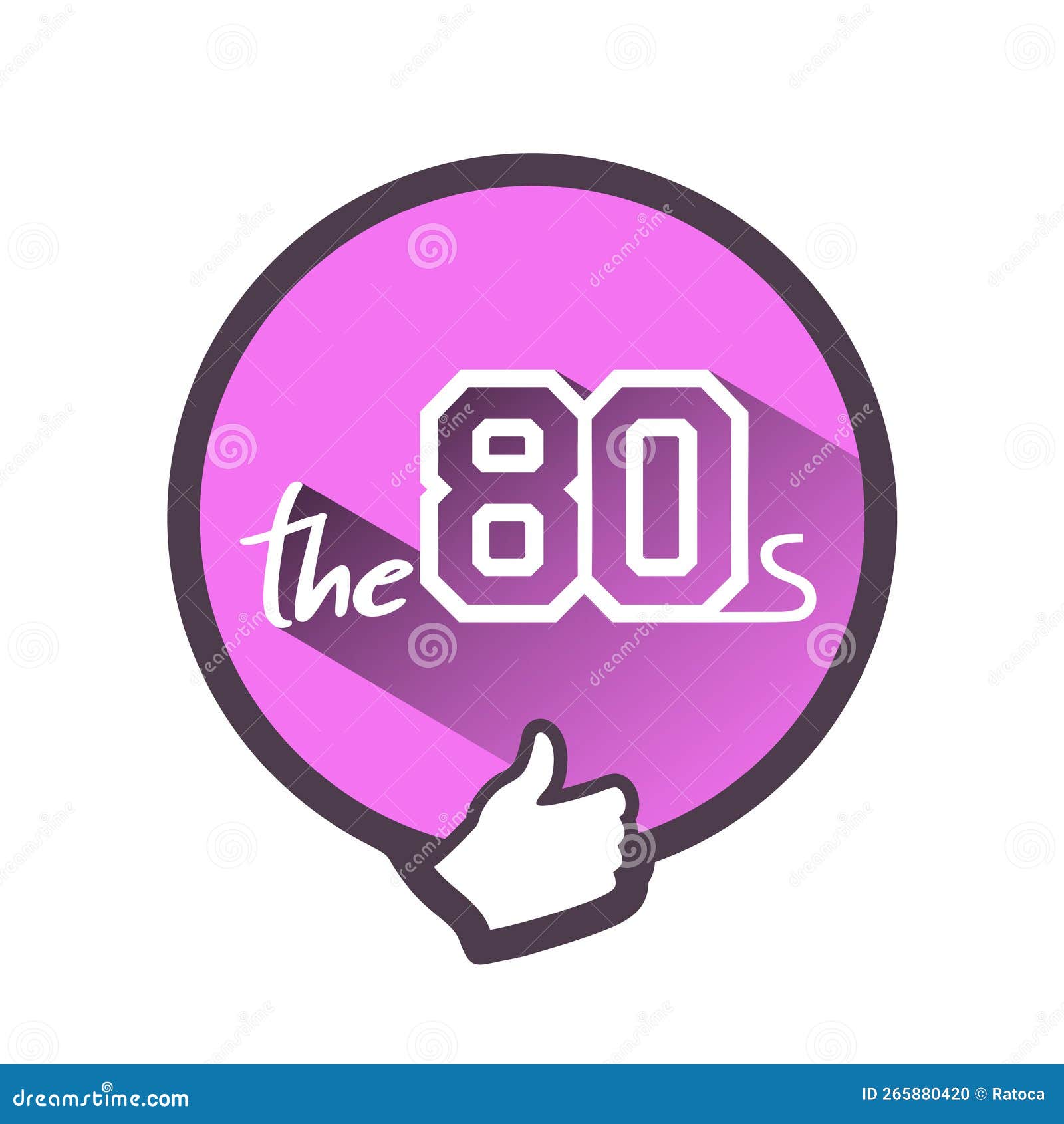 The 80s message symbol stock vector. Illustration of fashionable ...