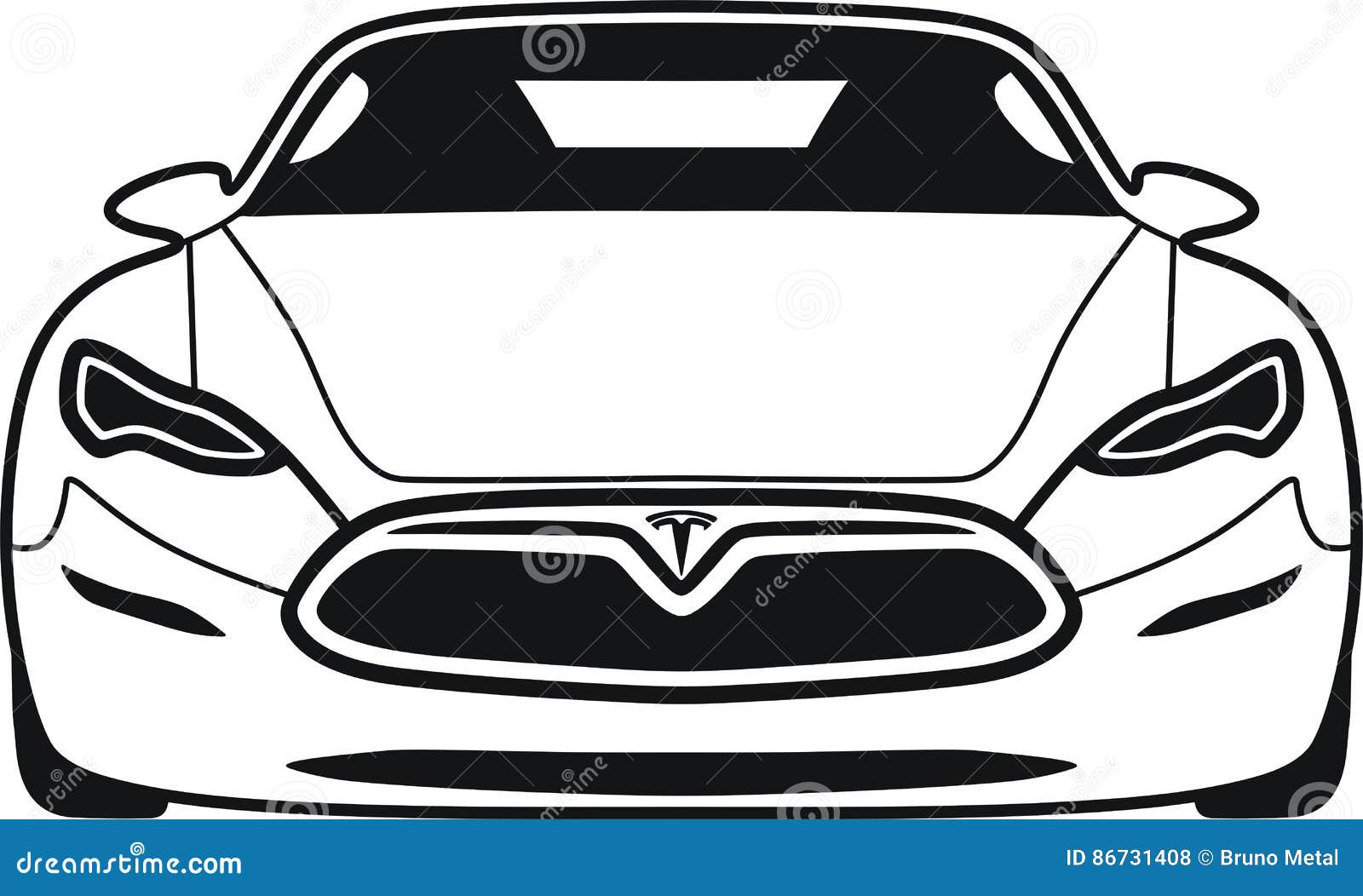 S modelo Tesla ilustración del vector. Ilustración de modelo - 86731408