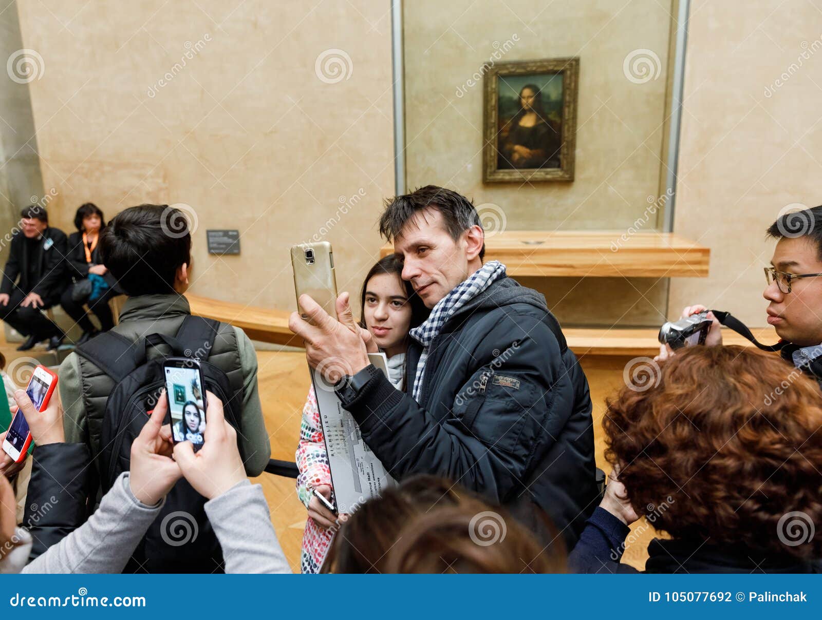 ` S Mona Lisa De Leonardo Da Vinci No Louvre Museumn Fotografia ...