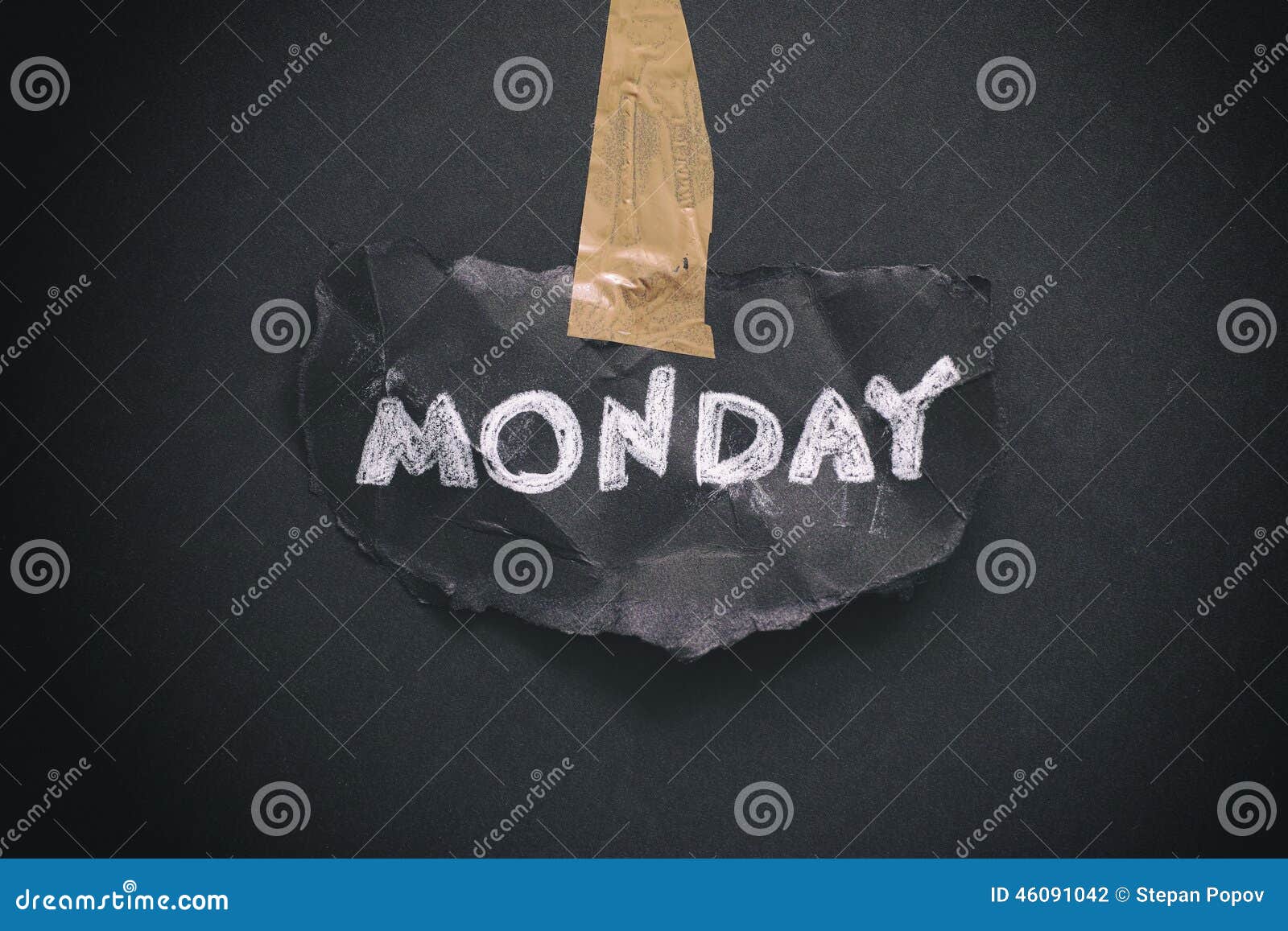It s monday again stock photo. Image of sticky, weekday - 46091042