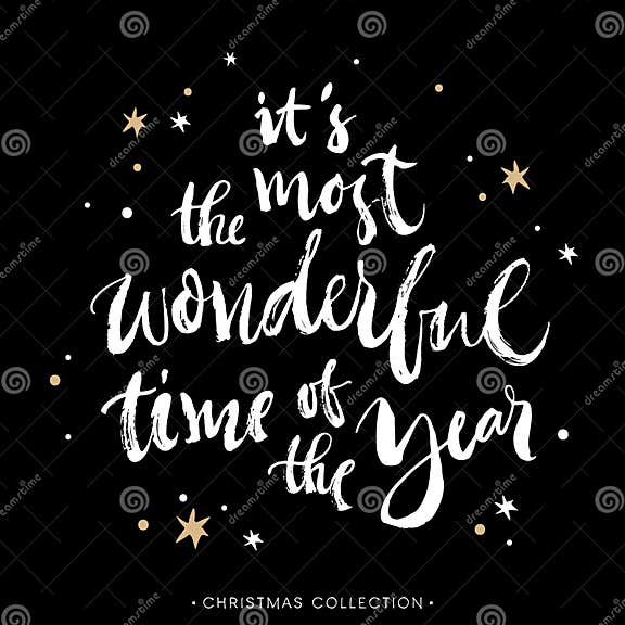 It S The Most Wonderful Time Of The Year Christmas Card Stock Vector