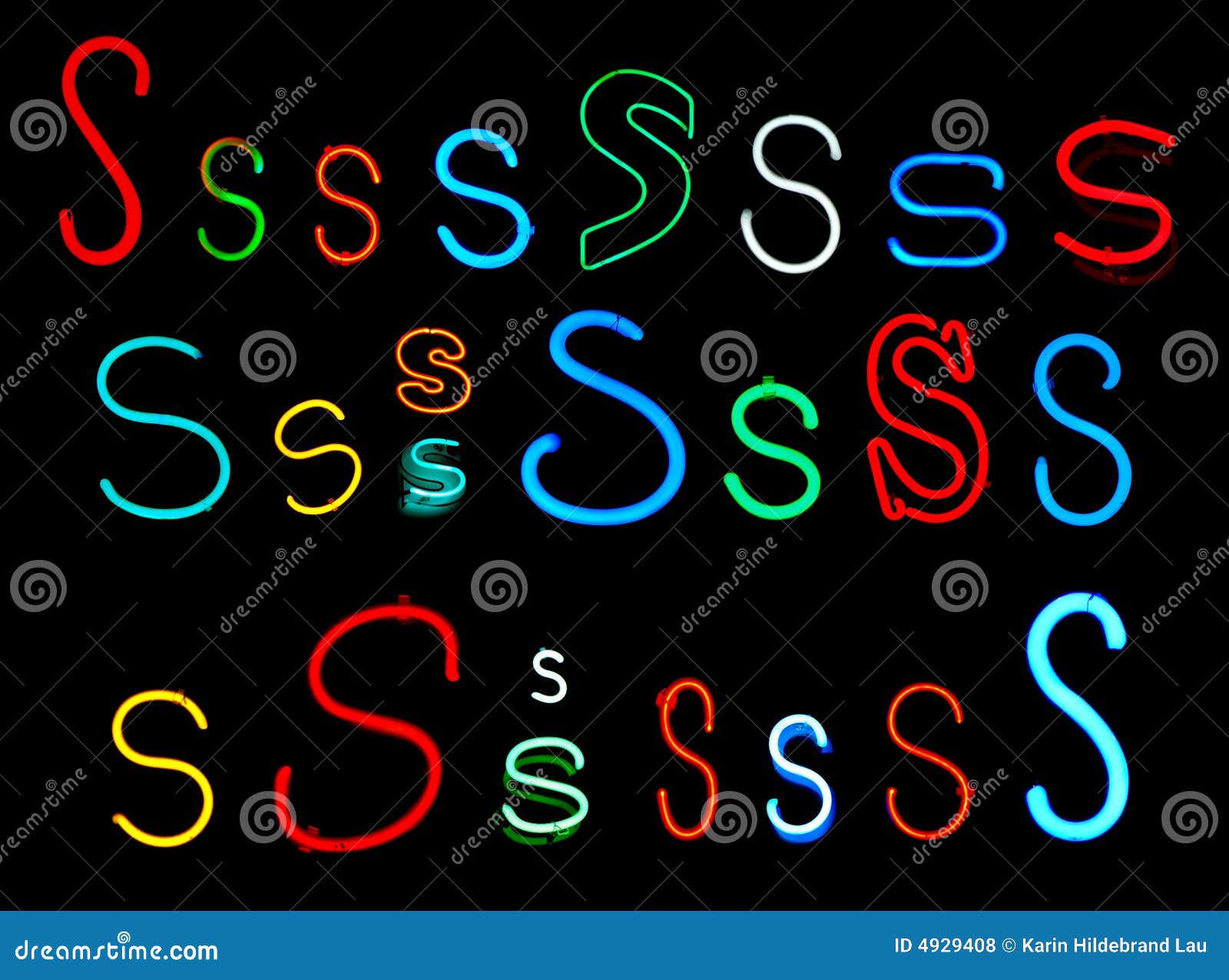 S Neon Letters stock illustration. Illustration of design - 4929408