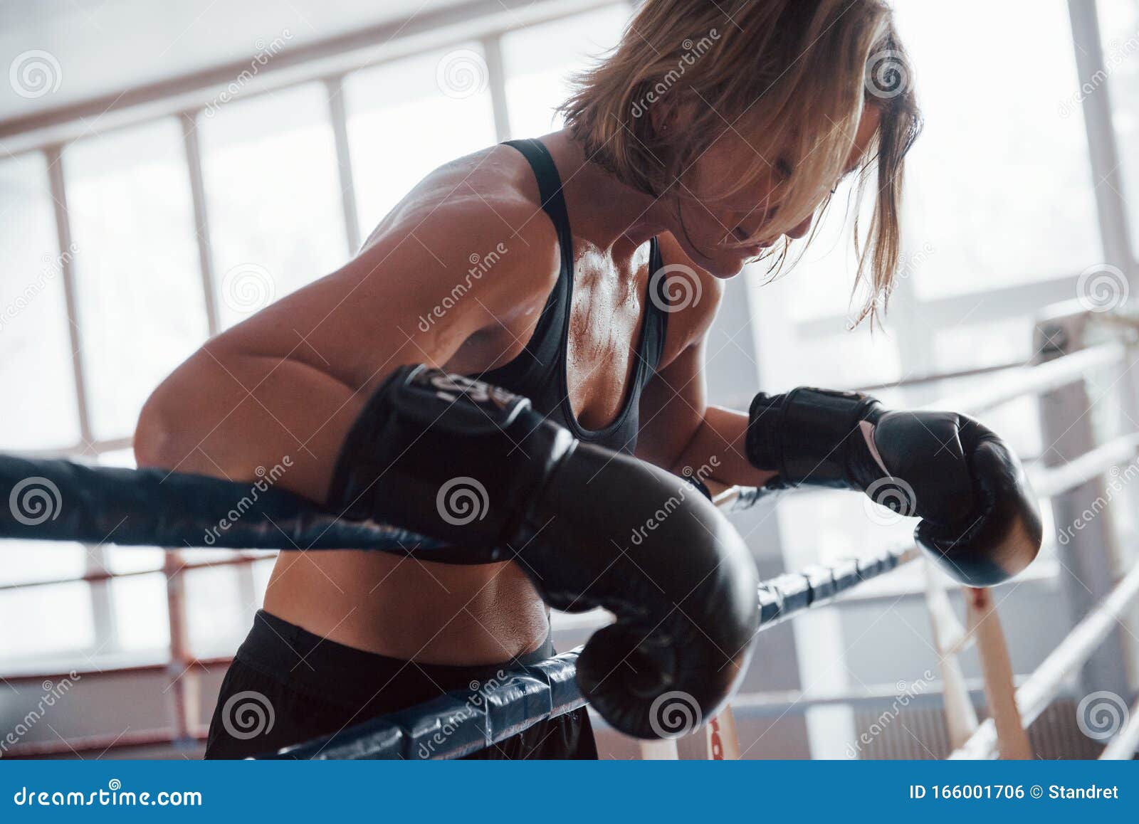 It`s a Nice Feeling. Tired after Workout Stock Photo - Image of model ...
