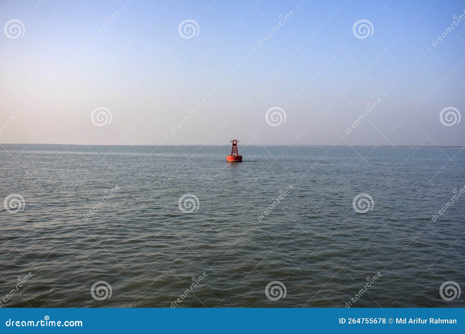 Floating Pillars Indicating the River Course Stock Photo - Image of ...
