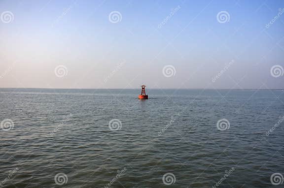 Floating Pillars Indicating the River Course Stock Photo - Image of ...