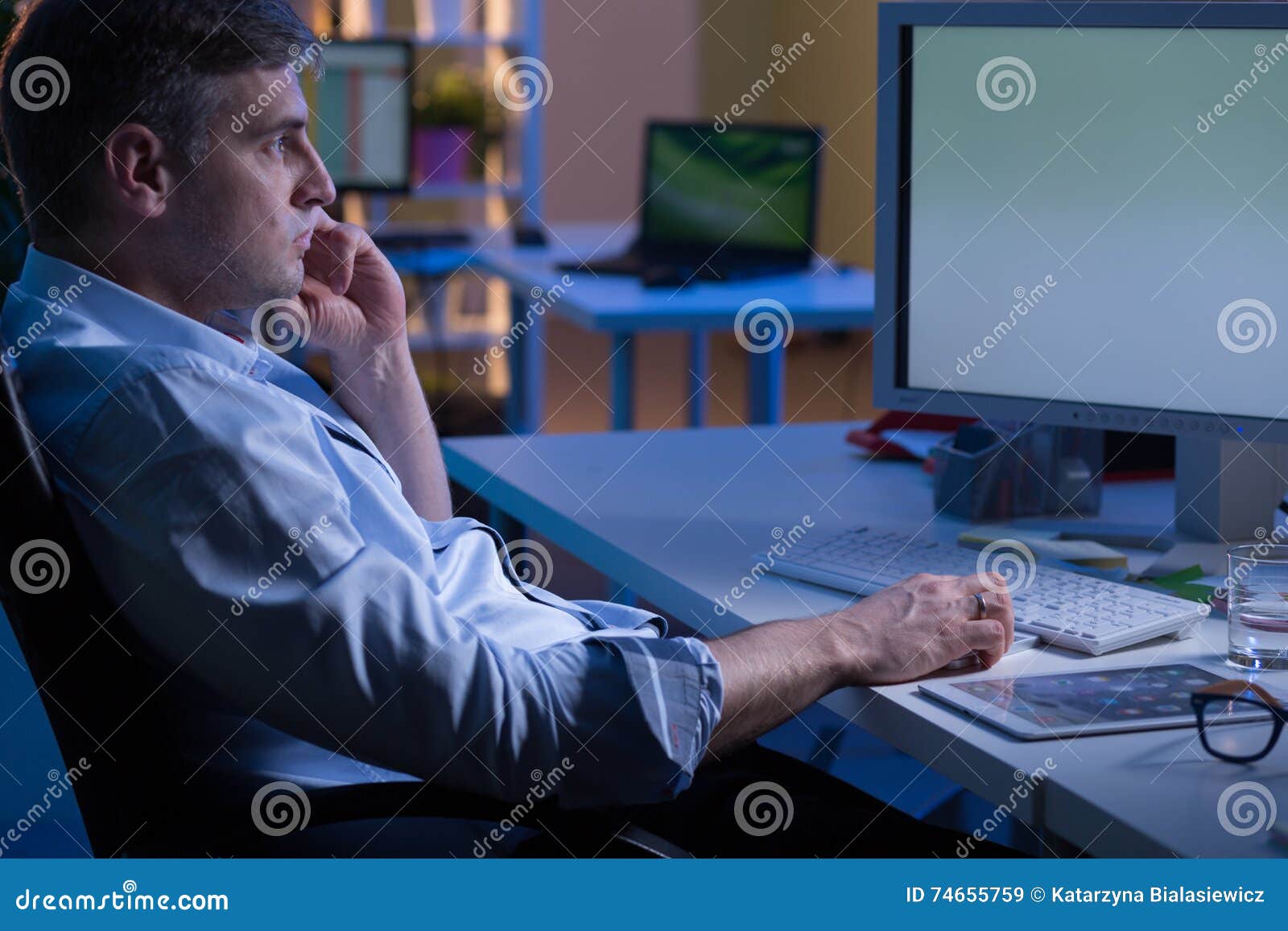 He s a night own stock image. Image of professional, designer - 74655759
