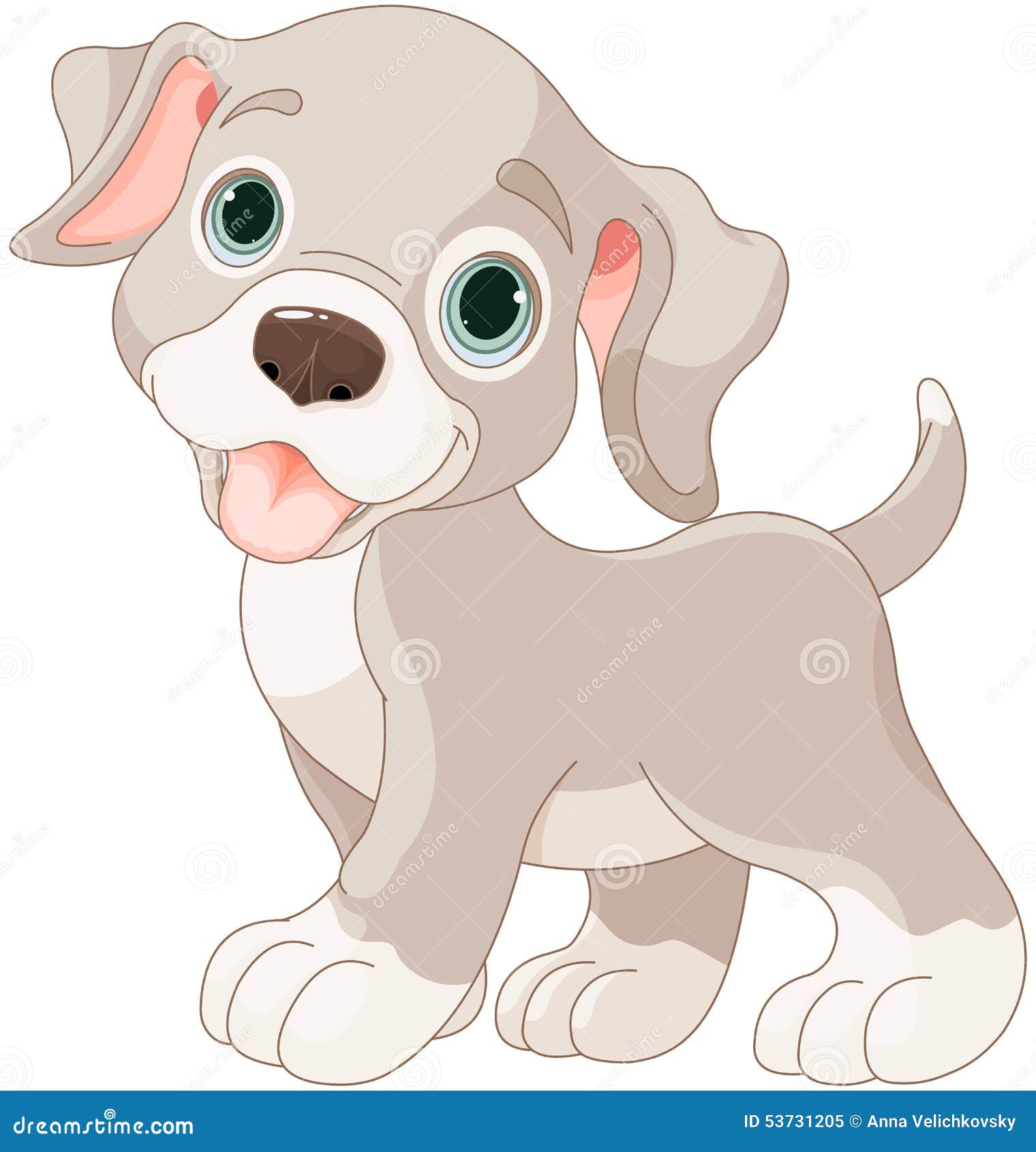 Słodki piesek ilustracja wektor. Ilustracja złożonej z bezpłatny - 53731205