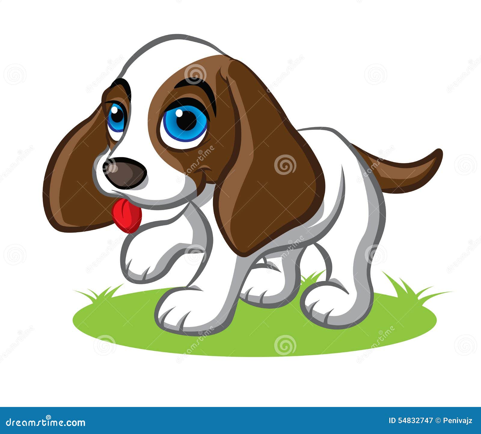 Słodki Piesek Ilustracja Wektor - Obraz: 54832747