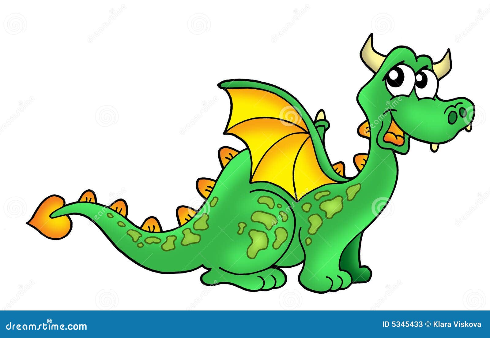 Słodki smok ilustracji. Ilustracja złożonej z śliczny - 5345433