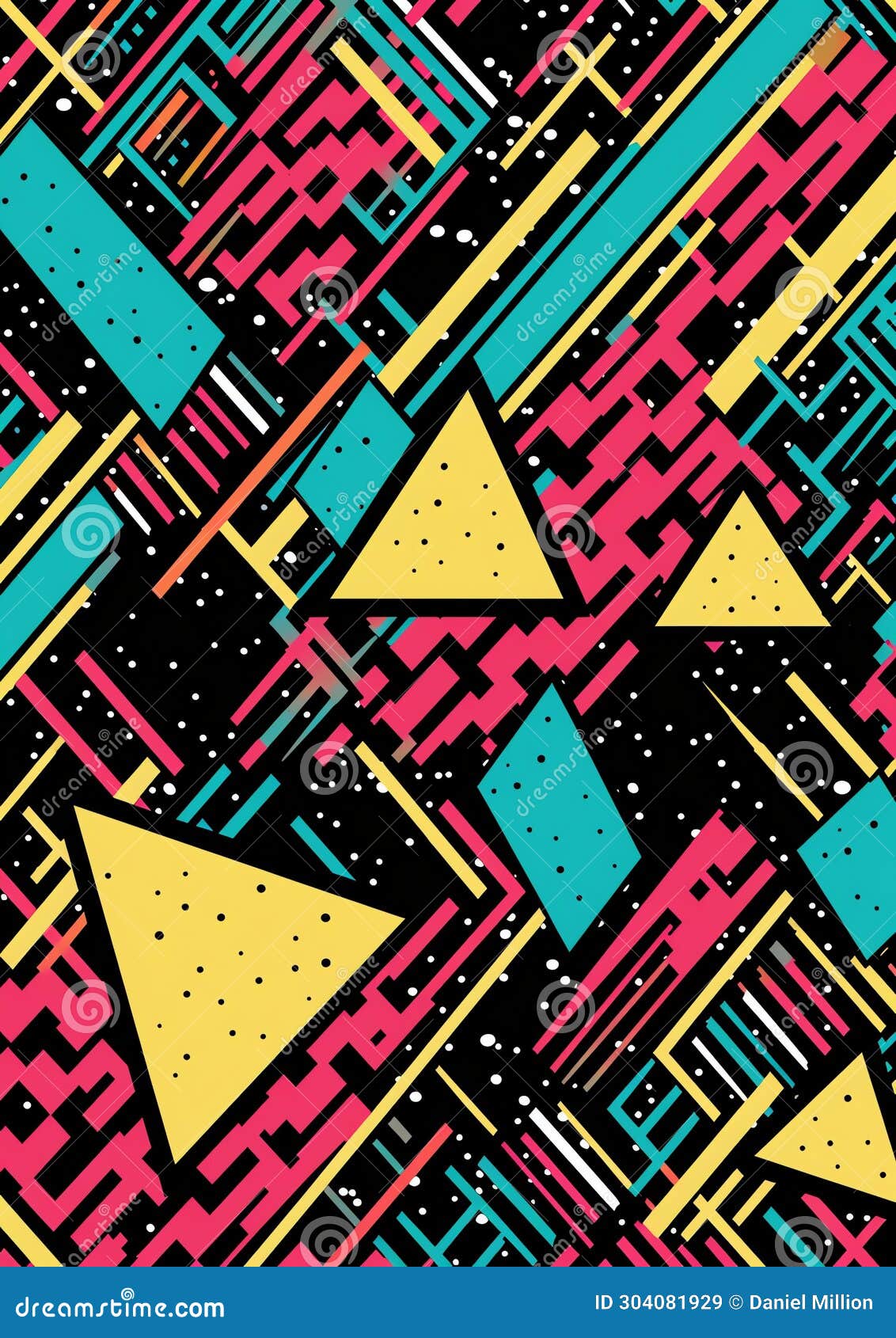 80s Patterned Fabric Texture Frame 80s Retro Nostalgic Stock ...