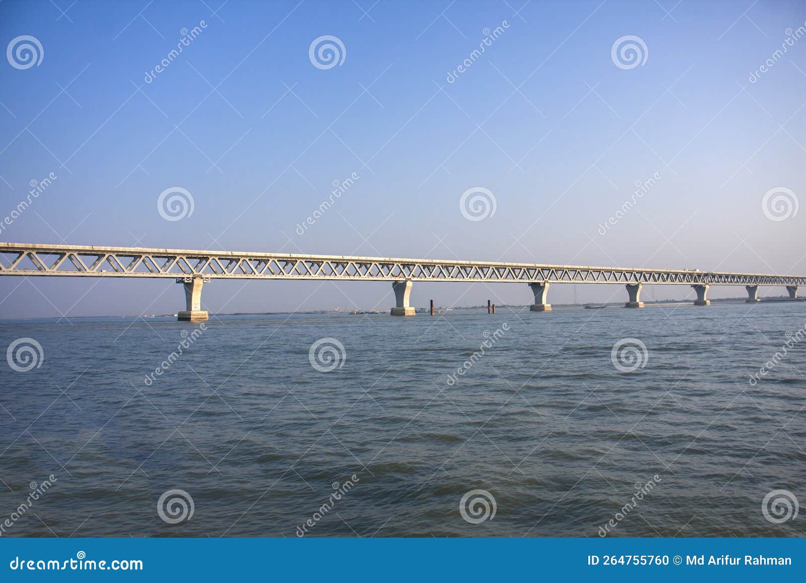 Landscape Photo of the Padma Multipurpose Bridge Stock Photo - Image of ...