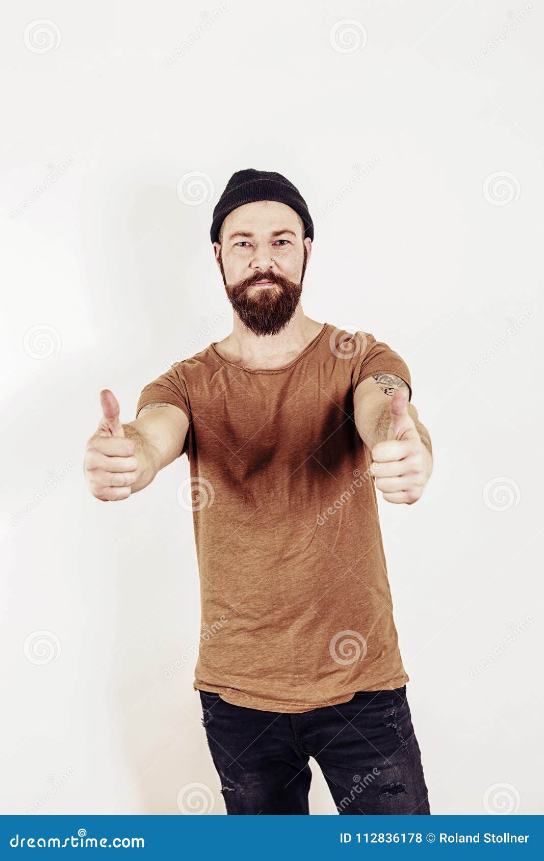 He`s a positive man stock photo. Image of goatee, contact - 112836178