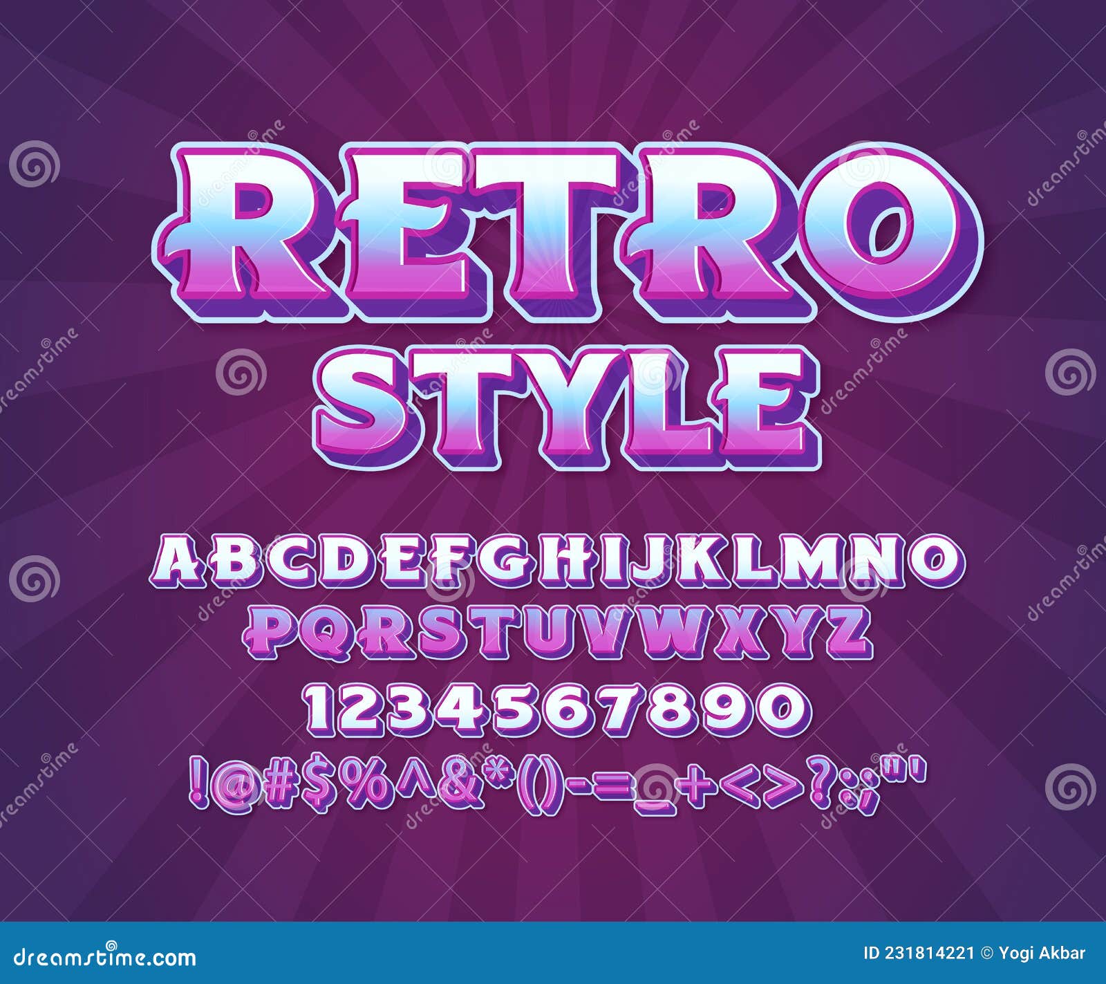 80`s Retro Alphabet Font Text Effect and Text Style Alphabets in ...