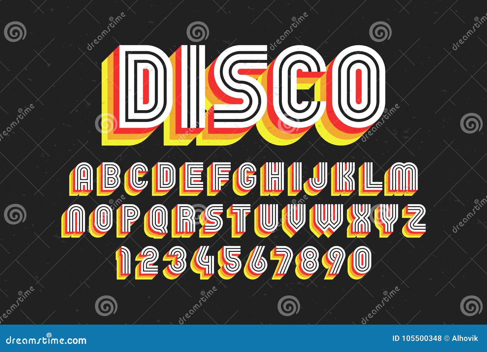 80`s Retro Font, Disco Style Vector Illustration | CartoonDealer.com ... 80`s Retro Font, Disco Style Vector Illustration | CartoonDealer.com ...