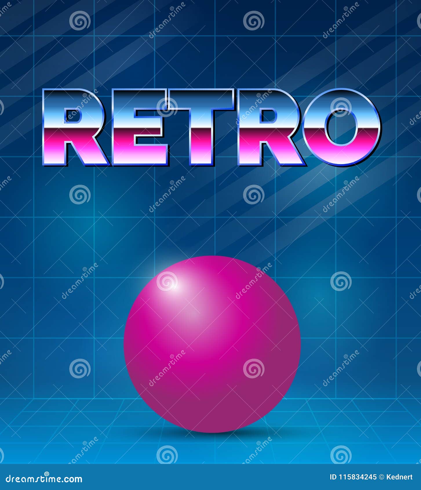 80s Retro Future Background. Vector Futuristic Synth Retro Wave ...