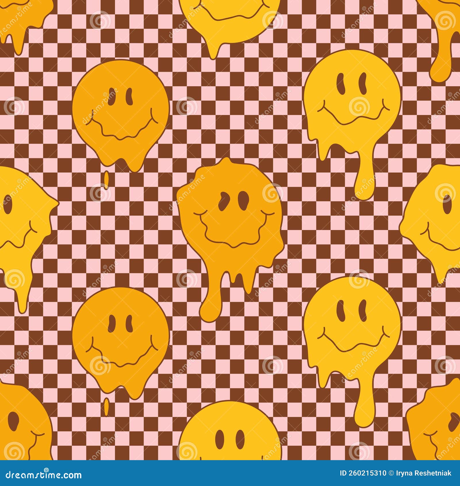 Melting Smile Emoji Icons Seamless Pattern. Melted Funny Yellow Smile ... Melting Smile Emoji Icons Seamless Pattern. Melted Funny Yellow Smile ...