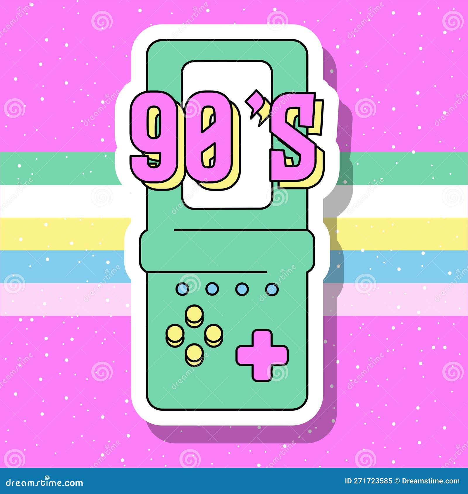 90 s retro video game stock vector. Illustration of console - 271723585