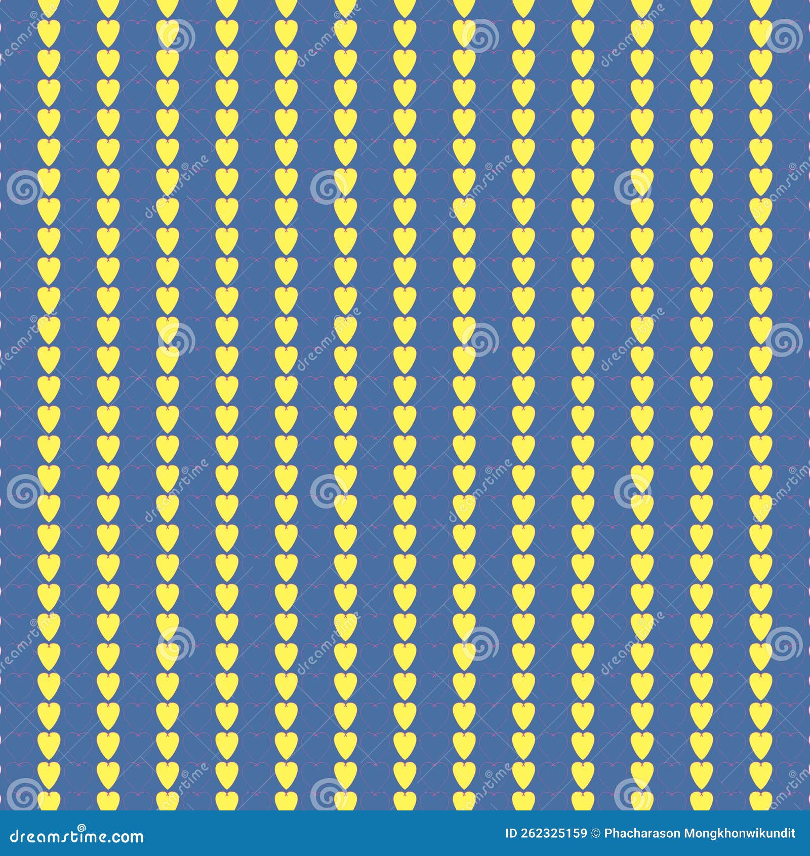 70s Retro Vintage Heart Pattern Stock Illustration - Illustration of ...