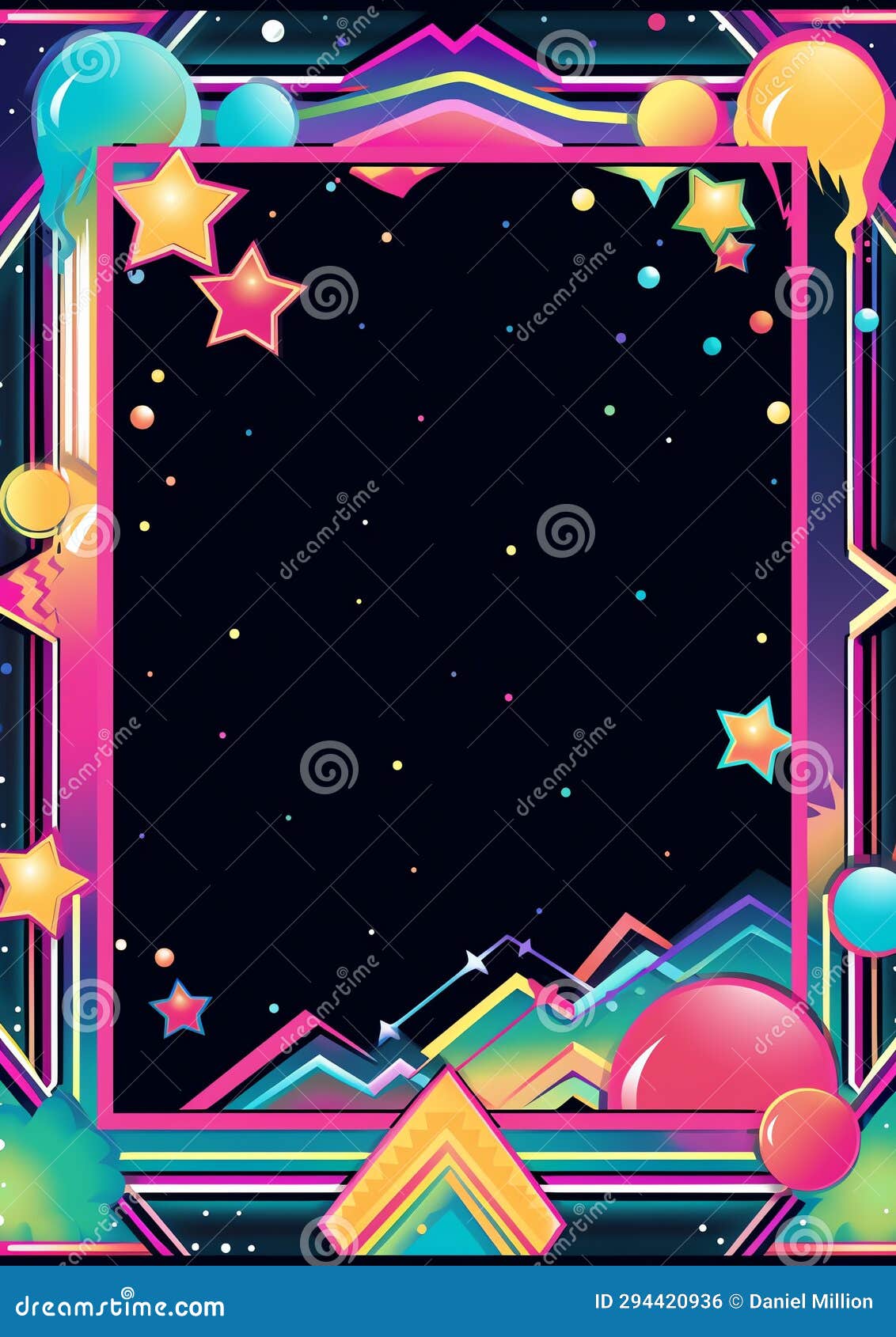 80s Roller Disco Frame 80s Retro Nostalgic Stock Illustration ...