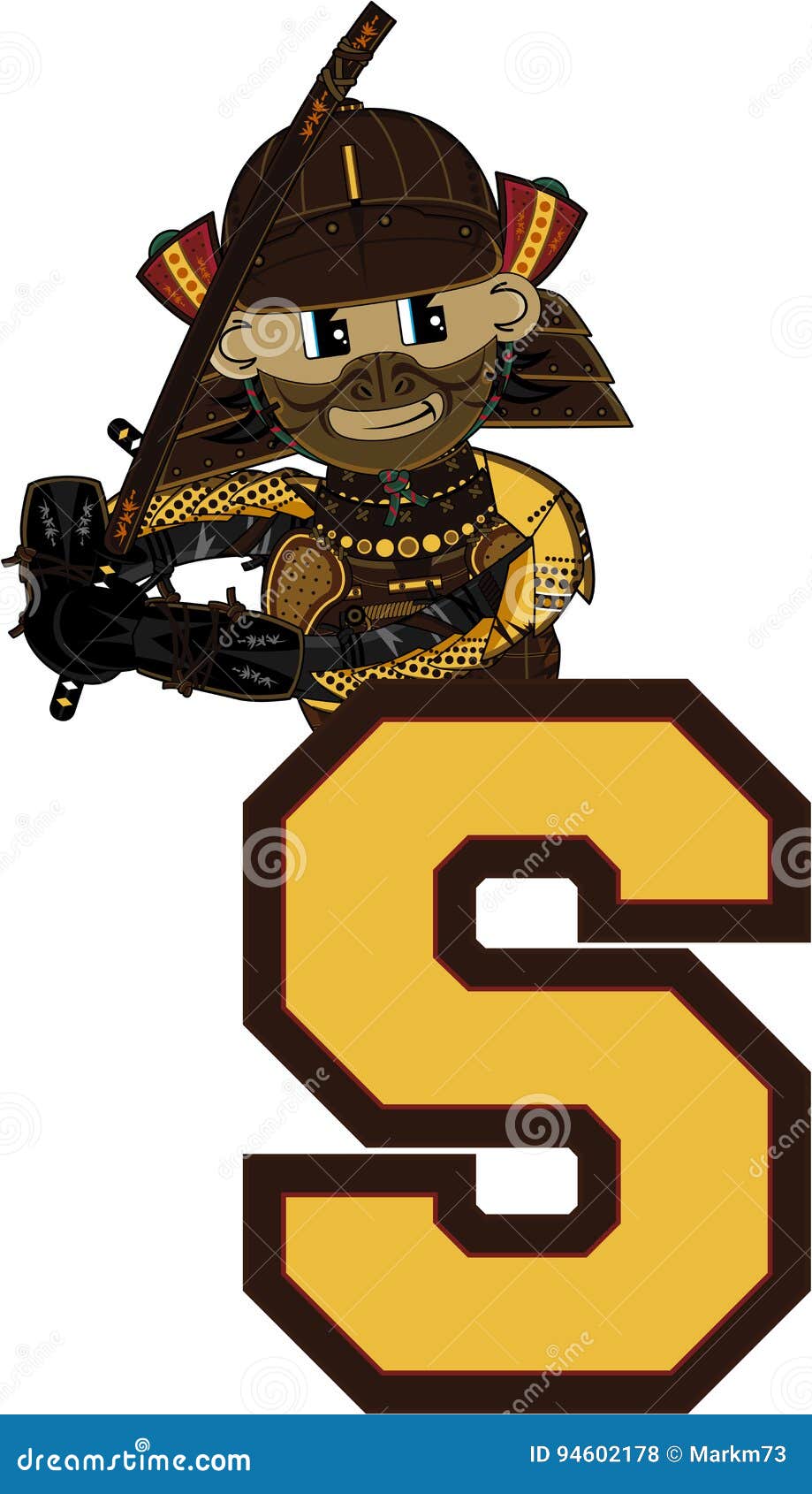 Samurai Alphabet Asian Calligraphic Letters, Red Bold Geometric Jagged ...