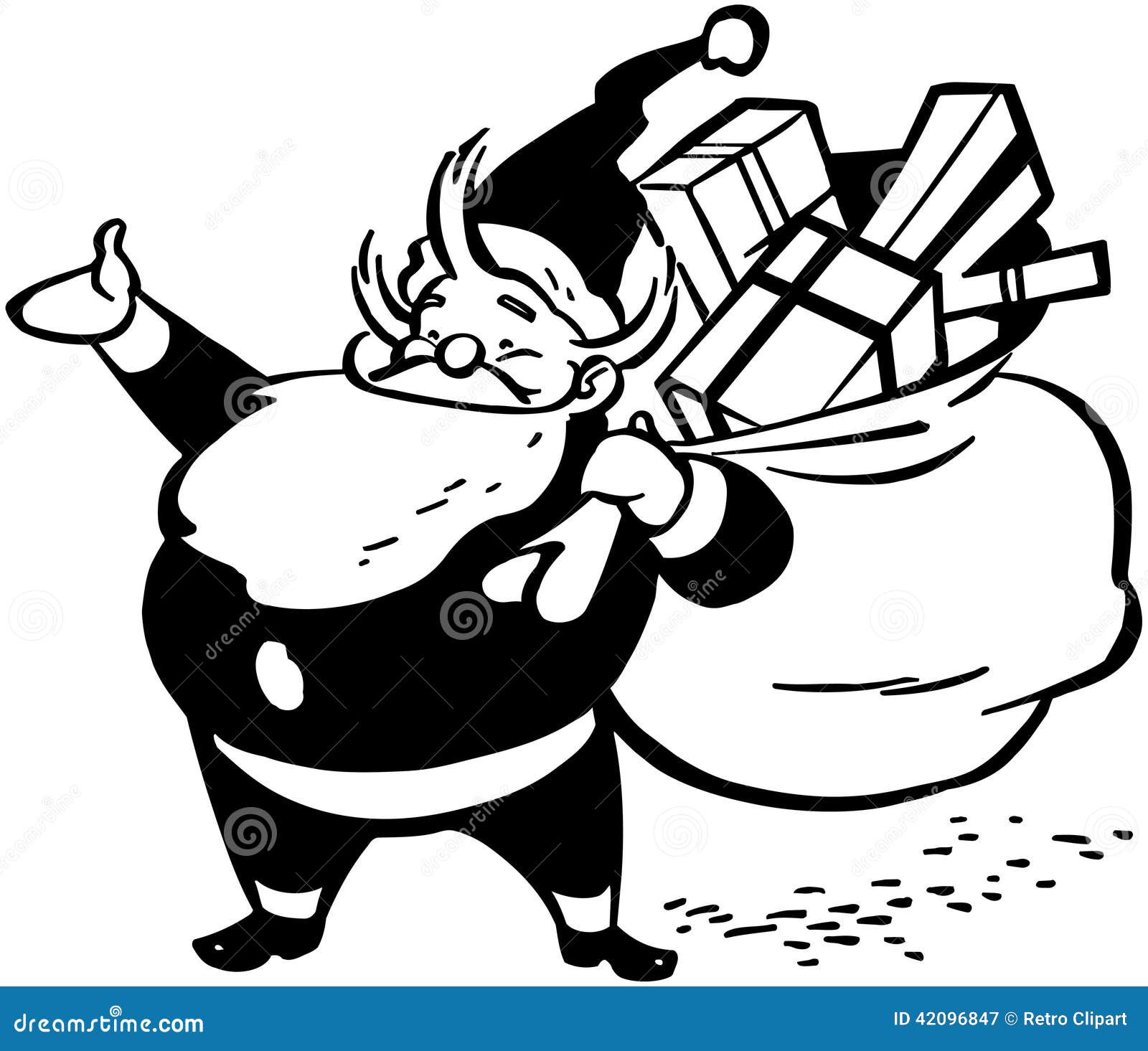 It s Santa! stock vector. Illustration of presents, special - 42096847