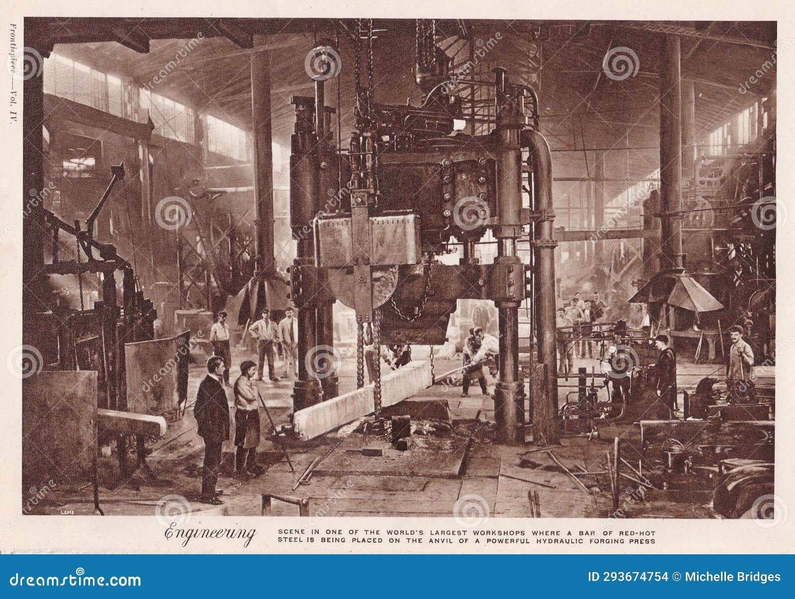 1900s Scene of Engineering at a Forge. Editorial Stock Image - Image of ...