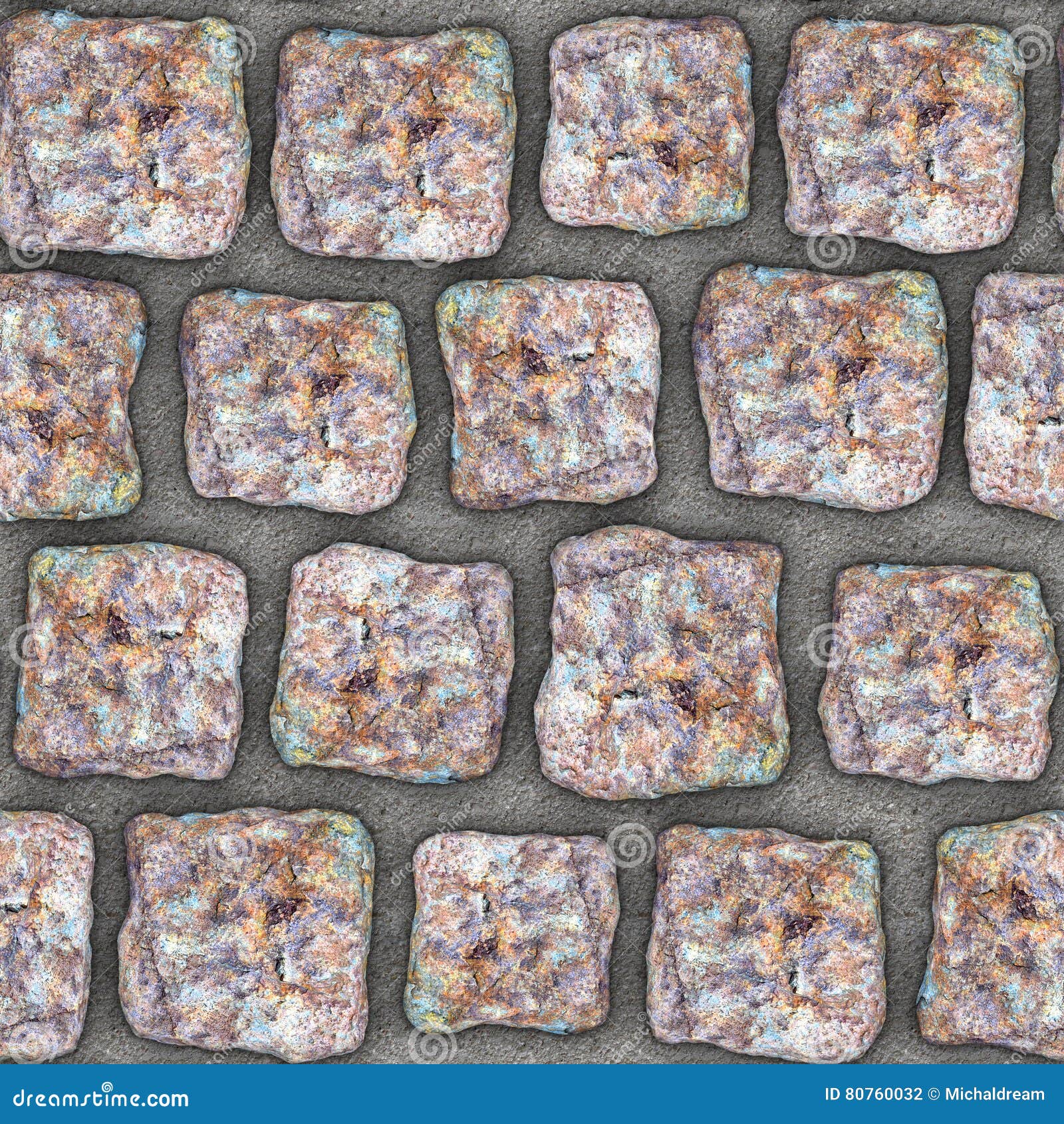 S011 Seamless Texture - Cobblestone Pavers Stock Illustration ...