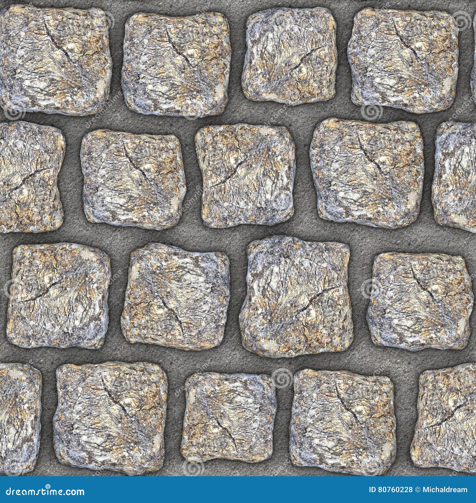 S016 Seamless Texture - Cobblestone Pavers Stock Illustration ...