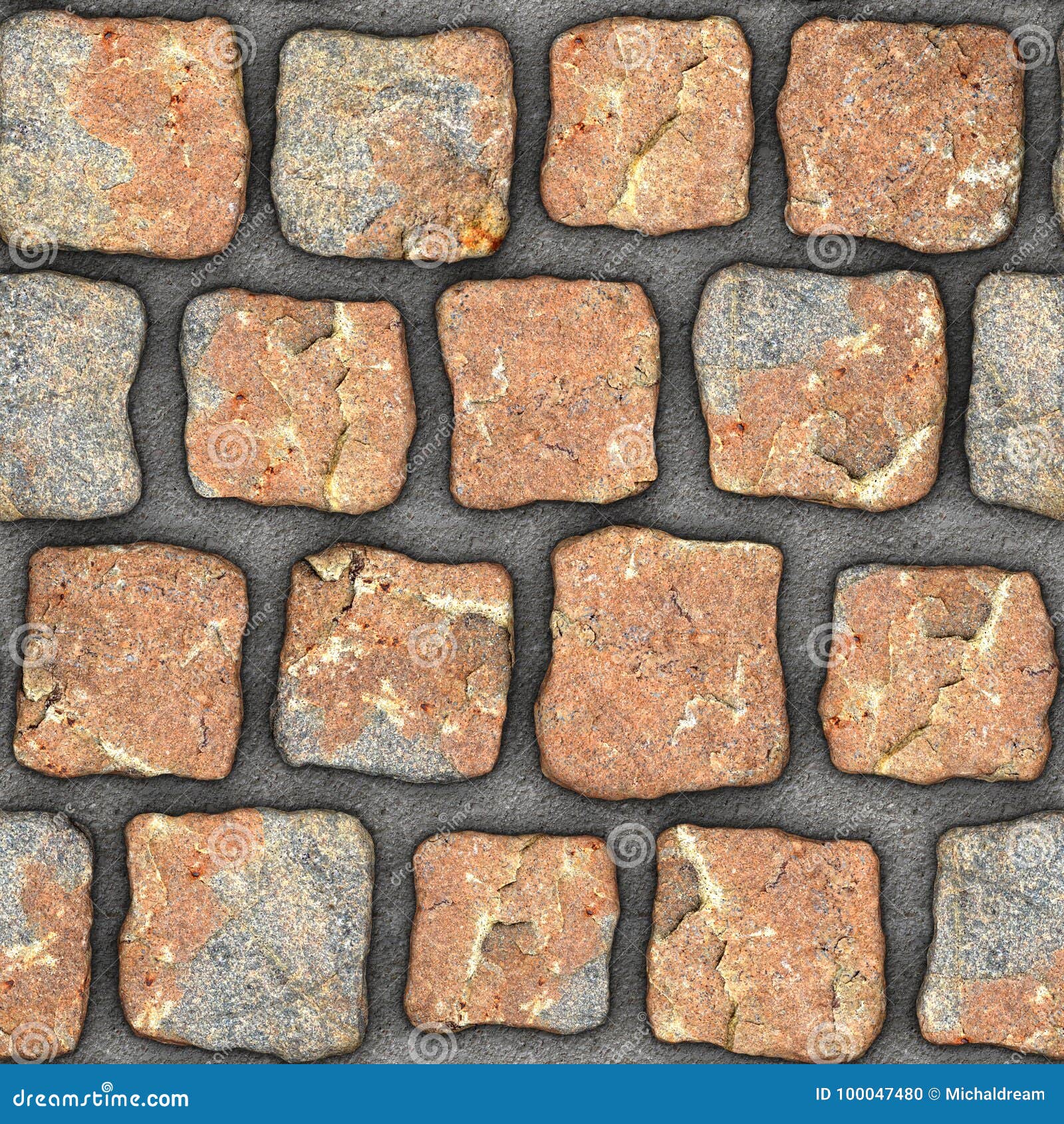 S022 Seamless Texture - Cobblestone Pavers Stock Illustration ...